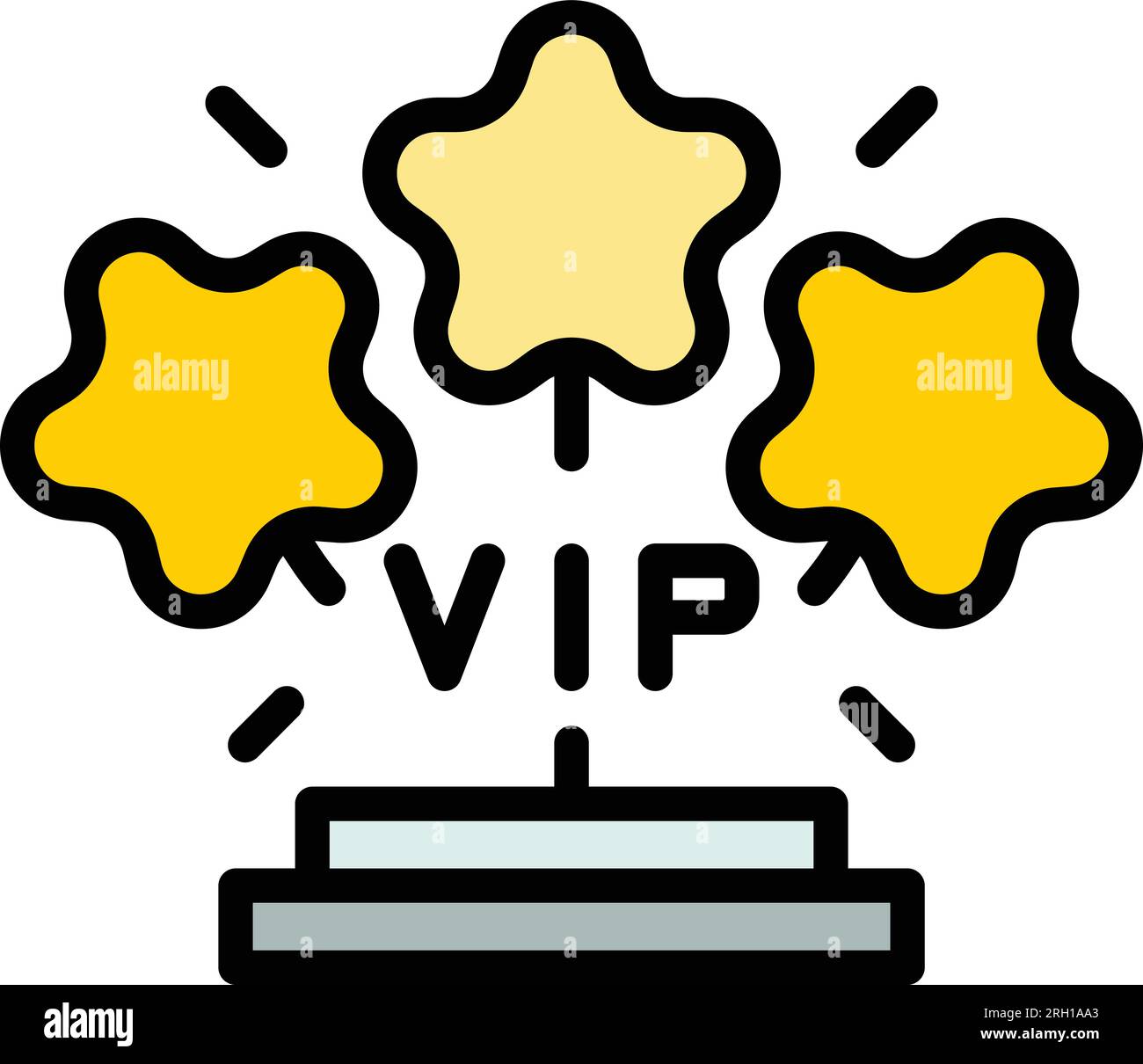 Vip event podium icon outline vector. Party concert. Cinema star color ...