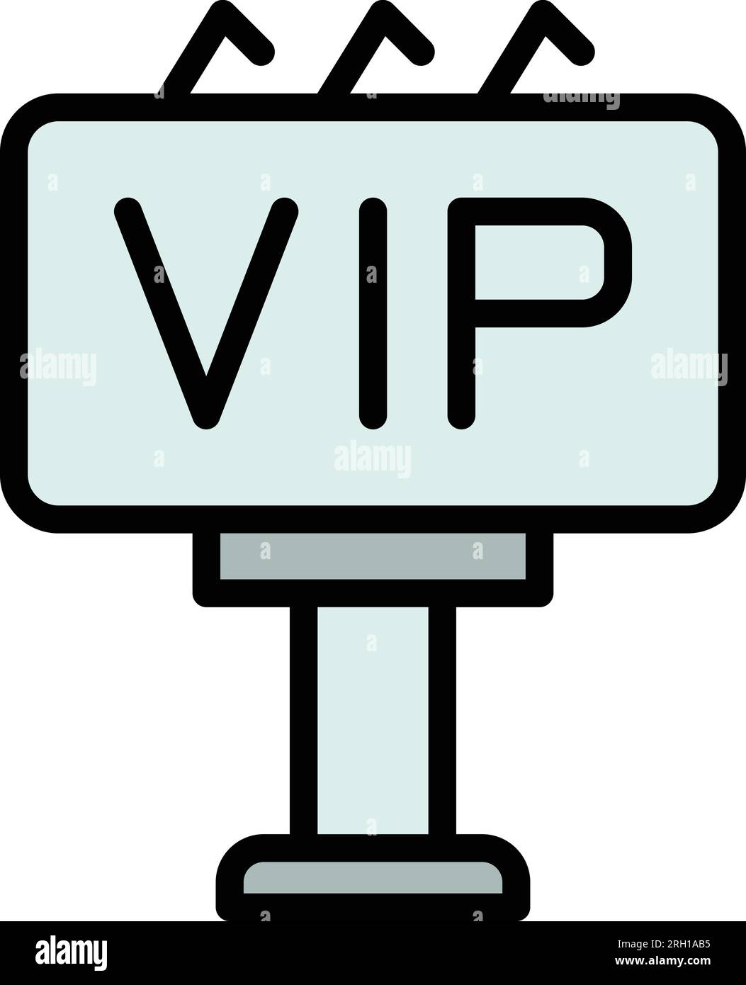 Vip event billboard icon outline vector. Party music. Famous star color ...