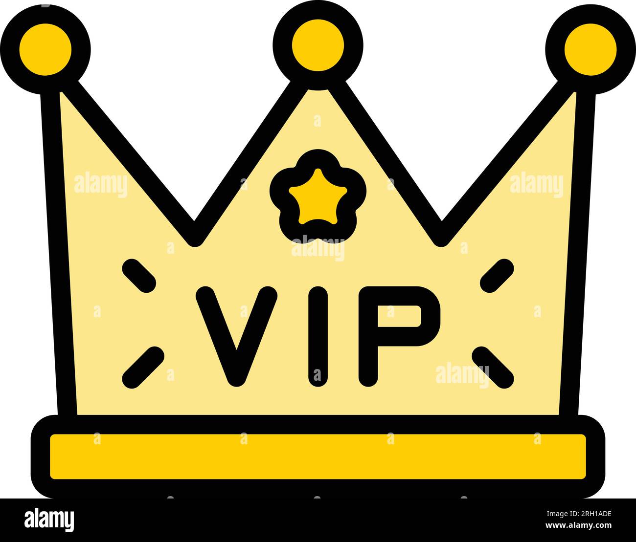 Vip crown icon outline vector. Event party. Famous cinema color flat ...