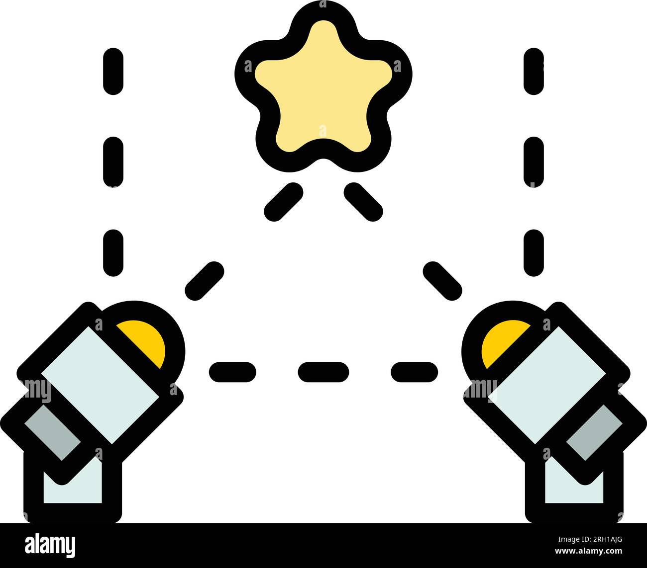 Vip event spotlight icon outline vector. Party star. Cinema luxury ...