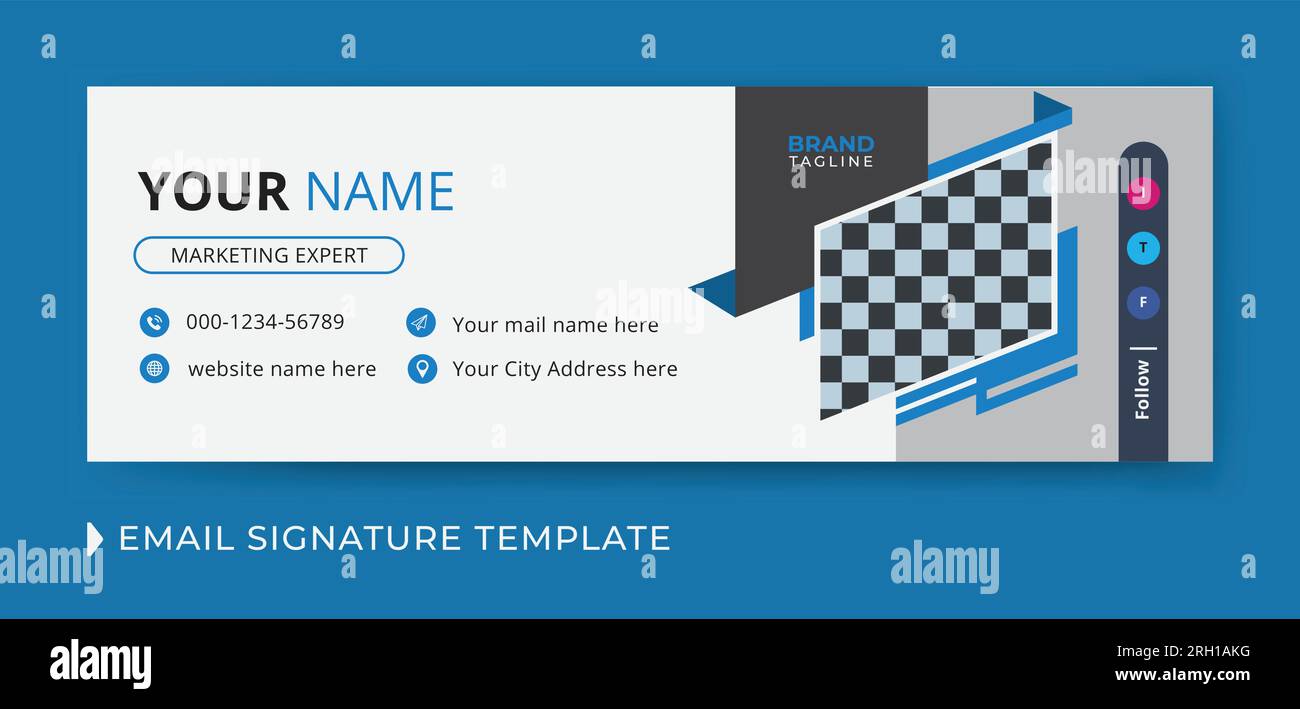 Corporate and business email signature template design with personal ...