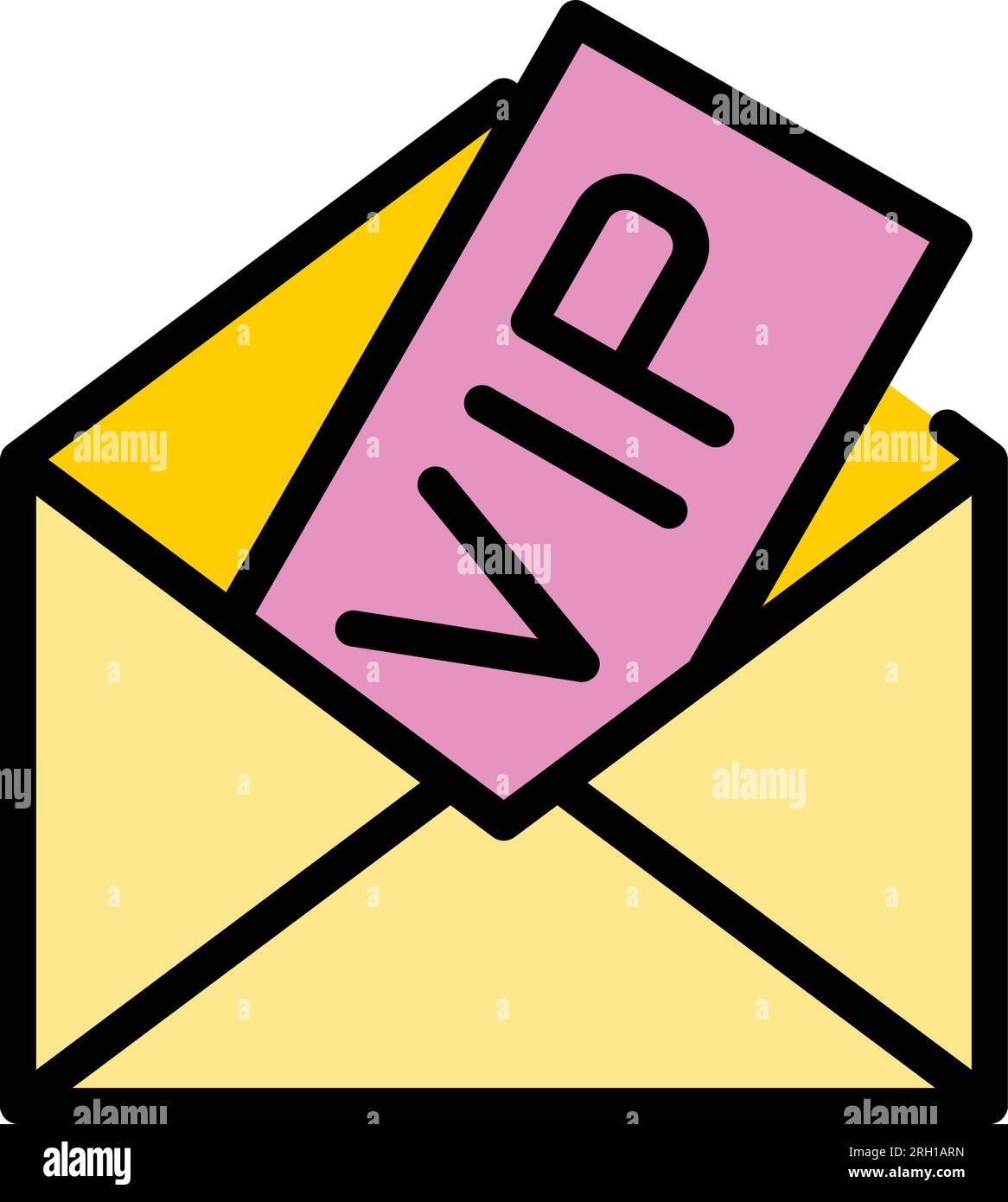 Vip event mail letter icon outline vector. Cinema star. Famous concert ...