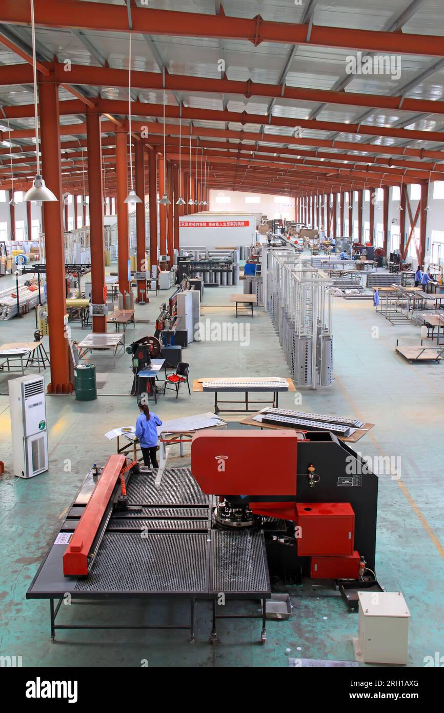 solar energy equipment production line in a factory, north china Stock ...