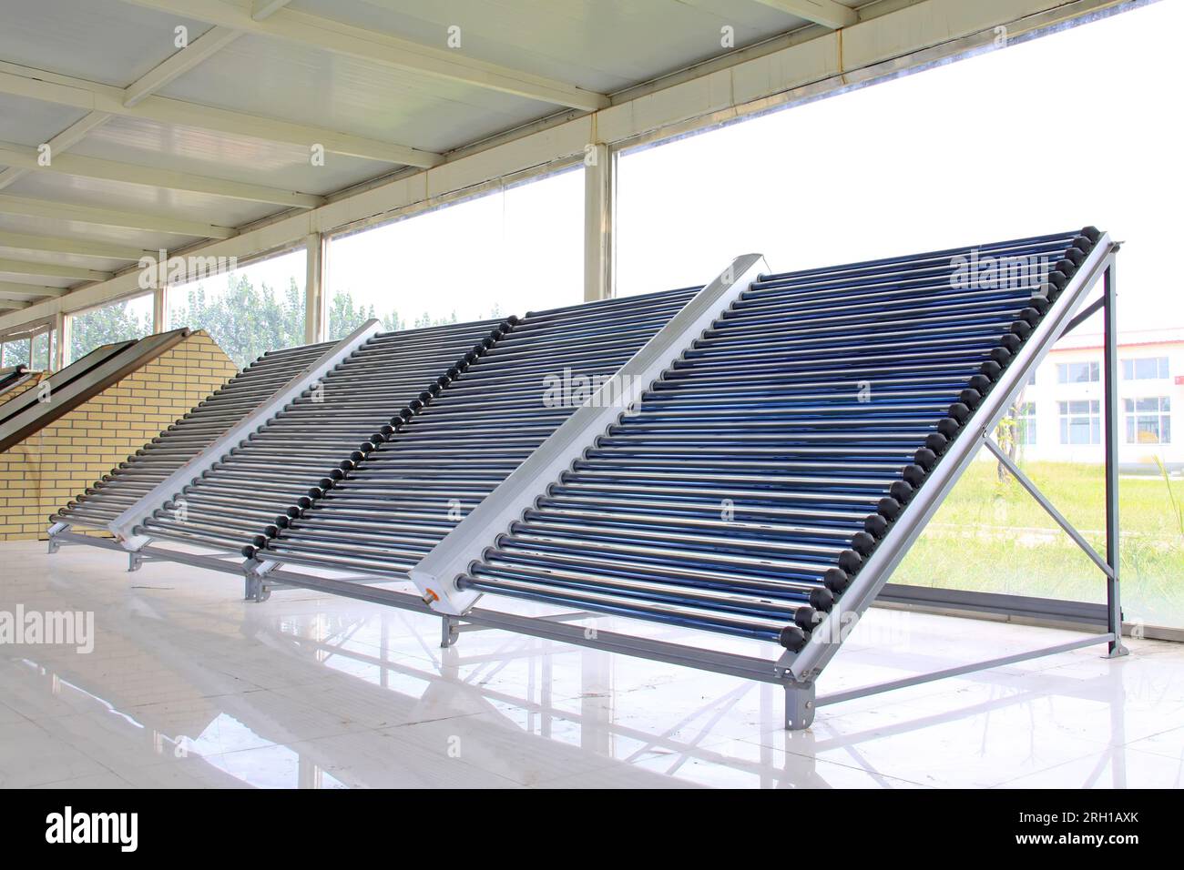 solar water heater parts in a hall Stock Photo - Alamy