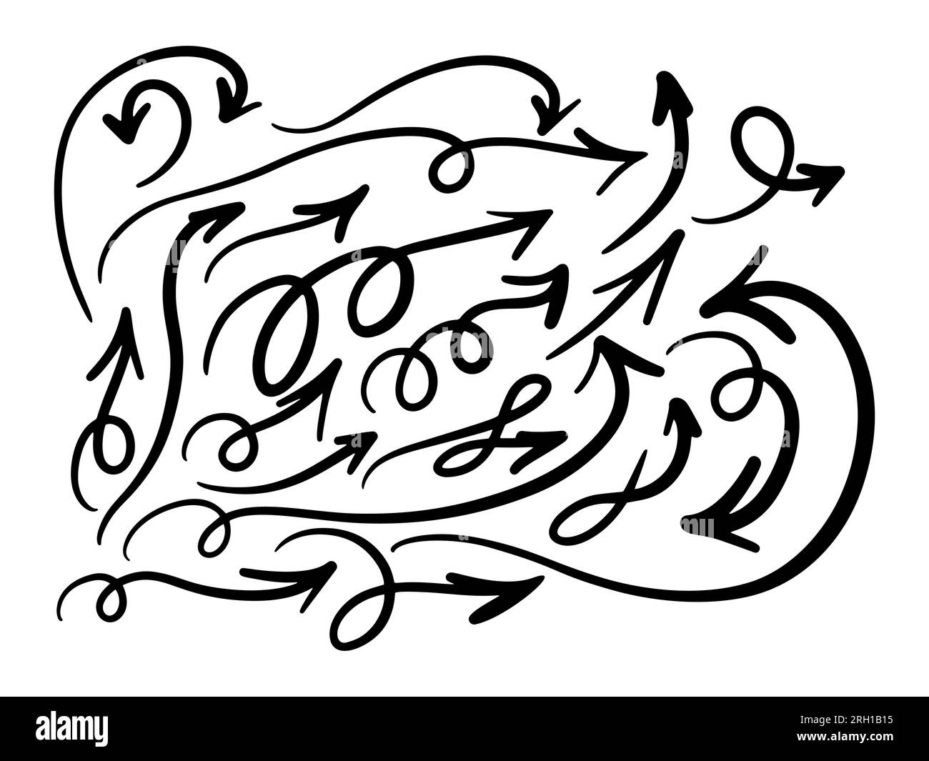 Set of hand drawn black arrows Stock Vector Image & Art - Alamy