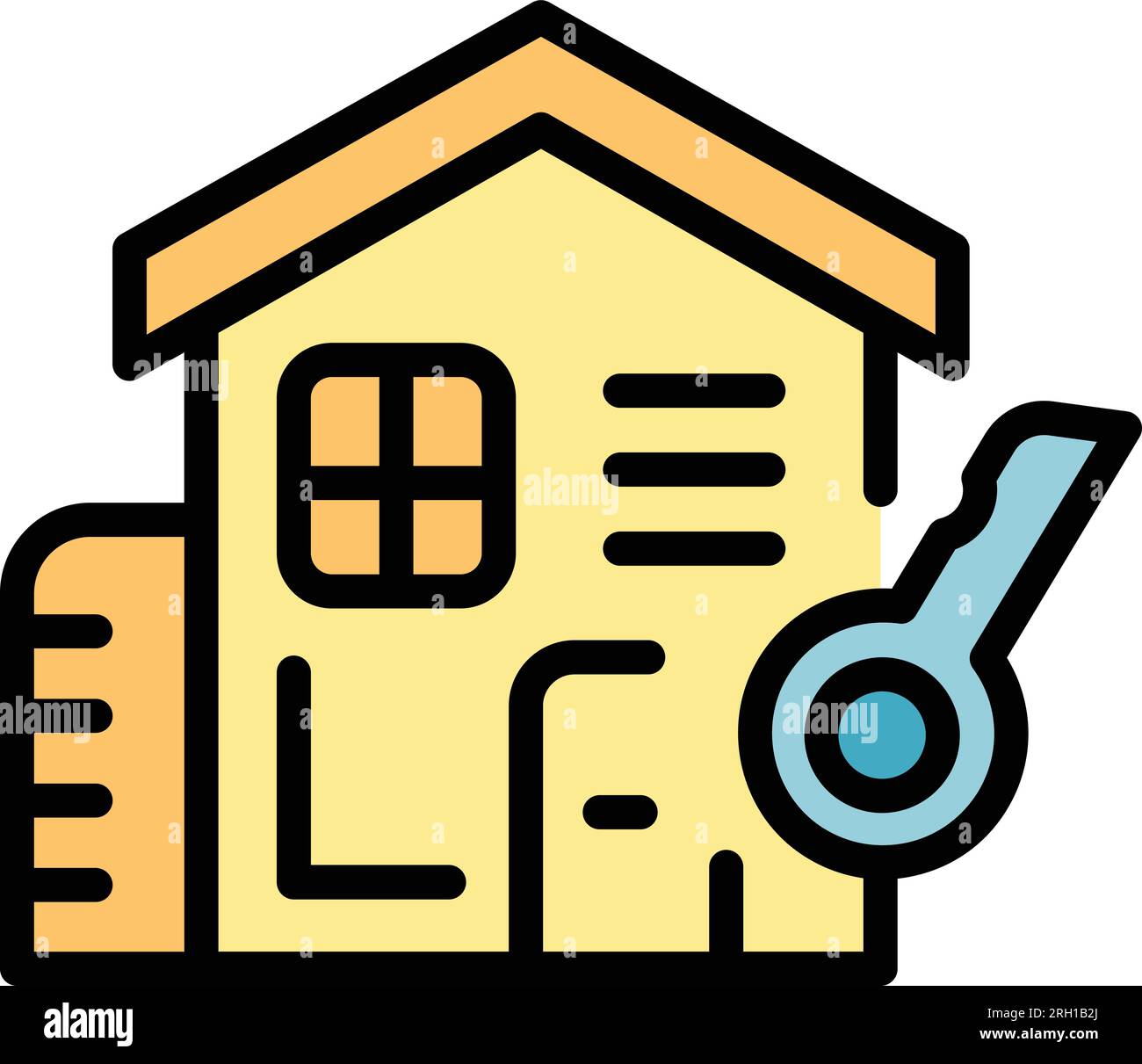 New home charity icon outline vector. Donate volunteer. Heart ...