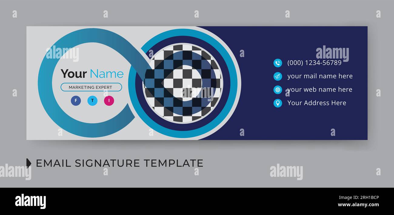 Corporate and business email signature template design with personal ...