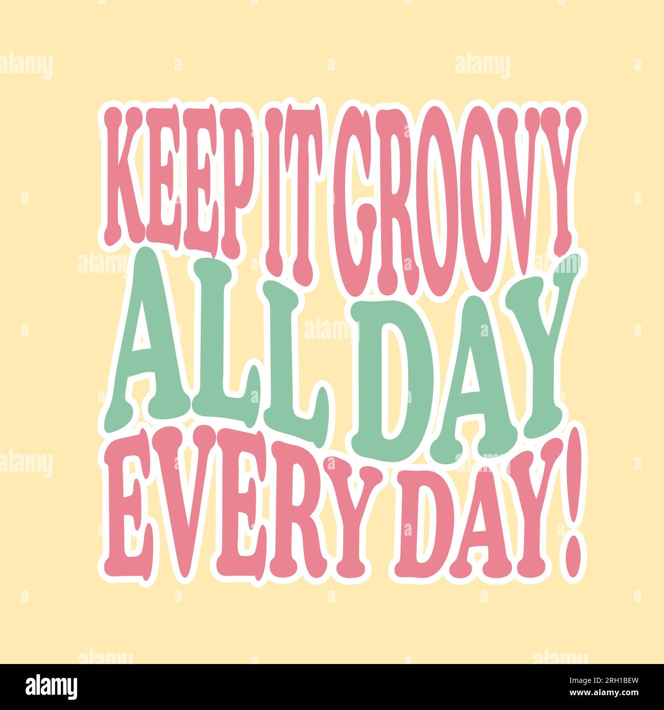Groovy tshirt poster lettering, hippie, joy. Vector illustration Stock ...