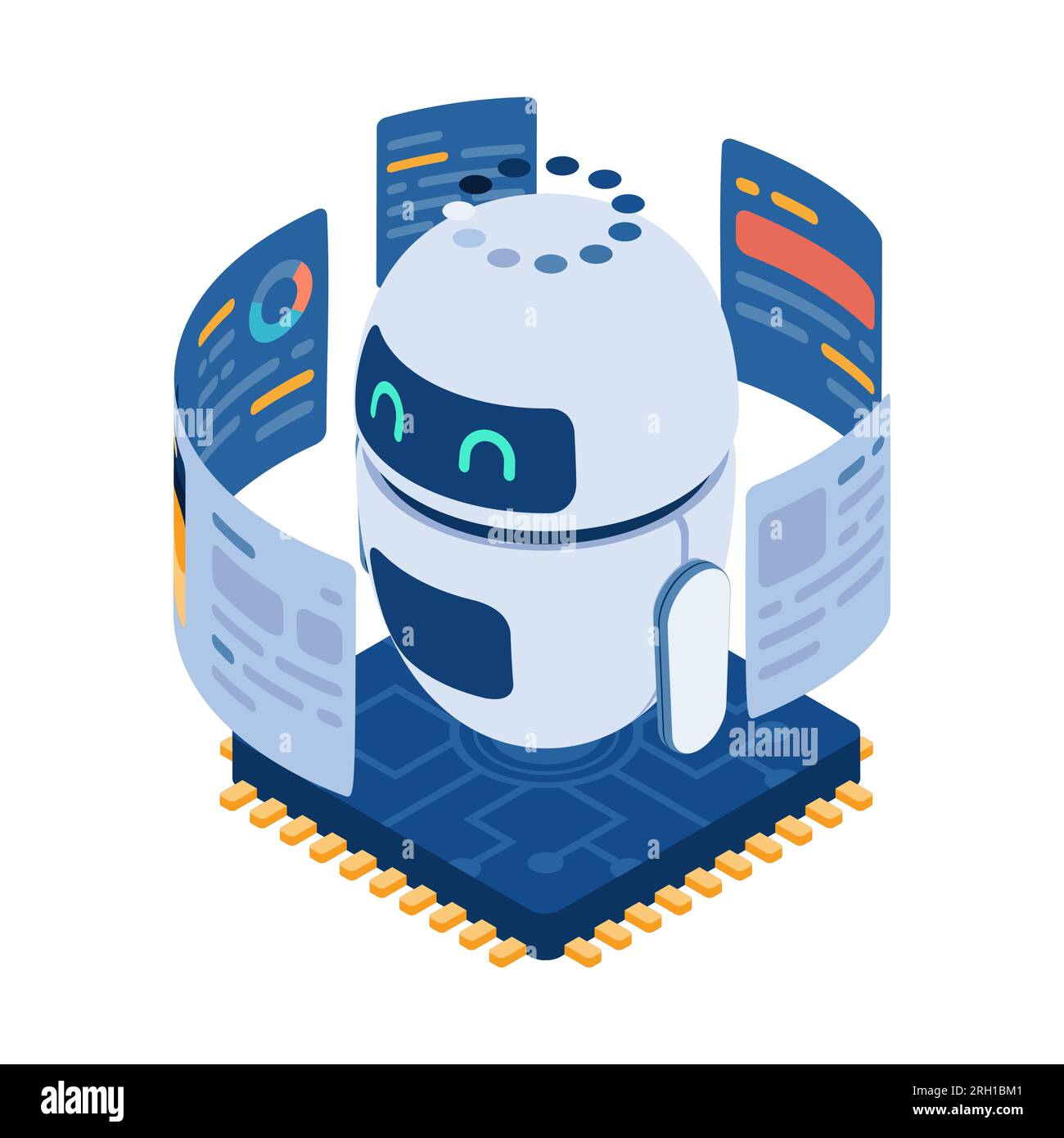 Flat 3d Isometric Ai Robot Analysis Data and Knowledge. Machine ... Flat 3d Isometric Ai Robot Analysis Data and Knowledge. Machine ...