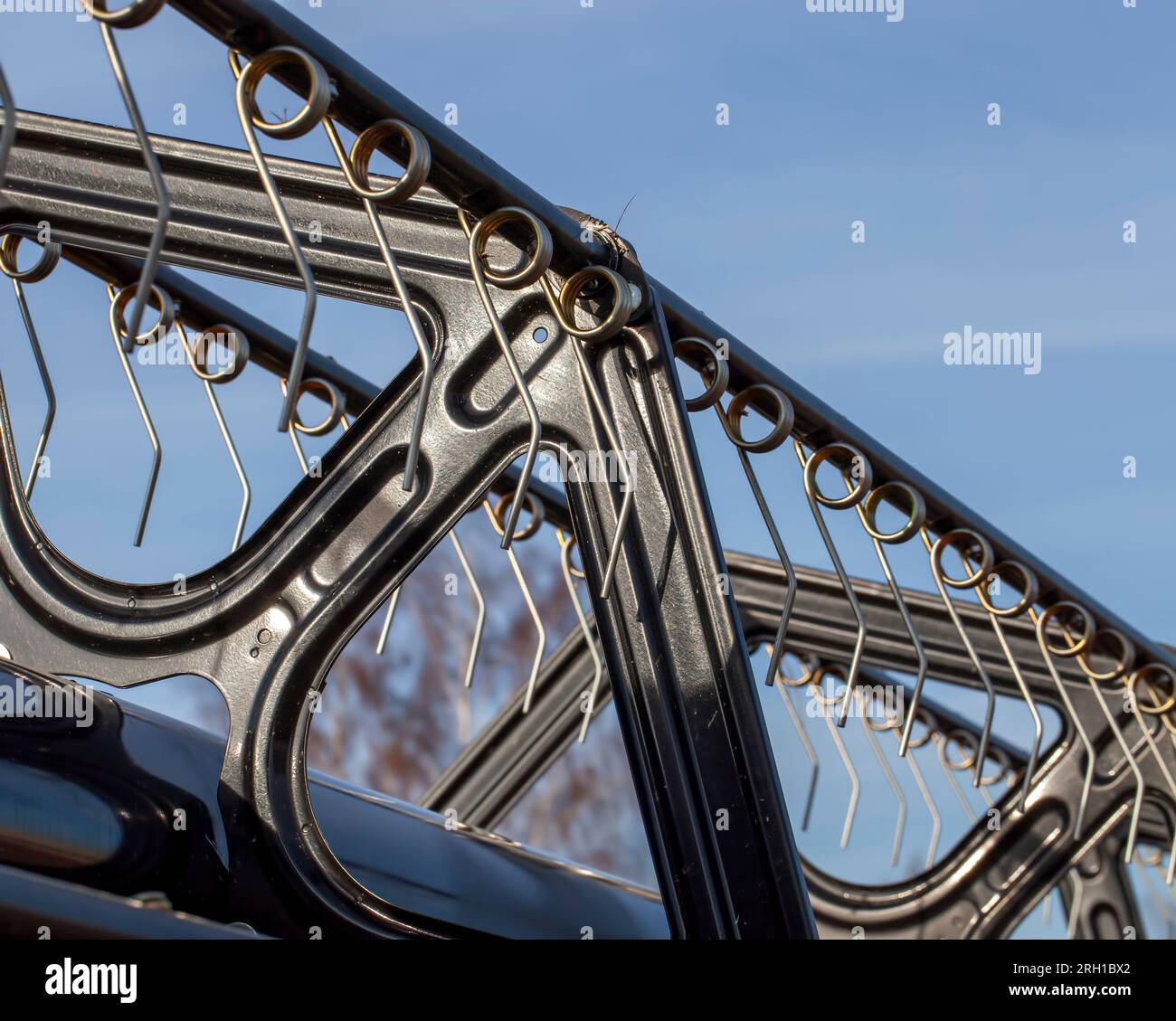 part of a metal header for a combine harvester for harvesting cereals ...