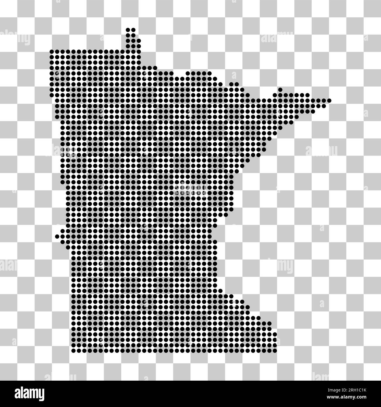 Minnesota map shape, united states of america. Flat concept icon symbol ...