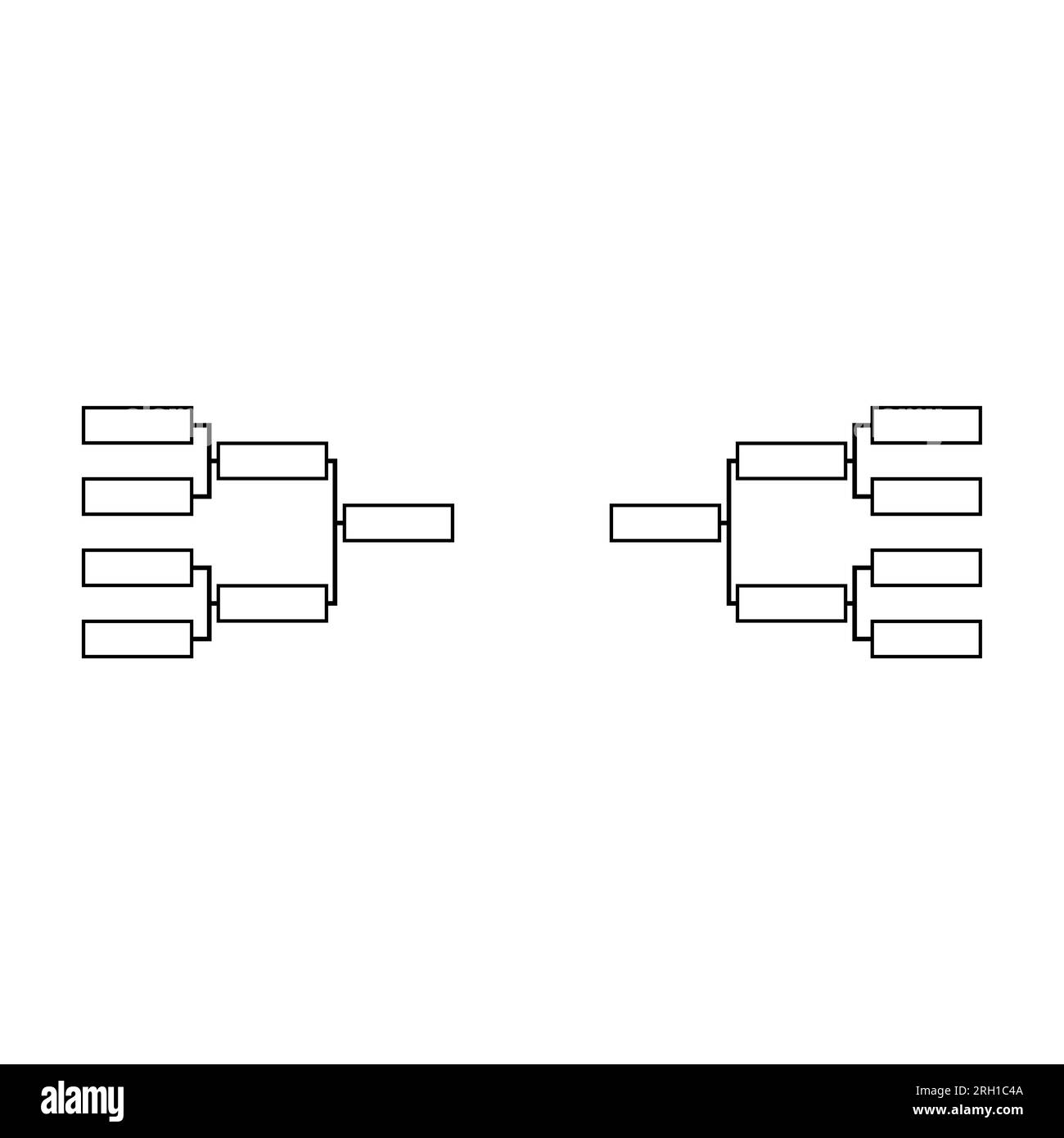 Set of Bracket sport tournament, blank elimination event sign, playoff ...