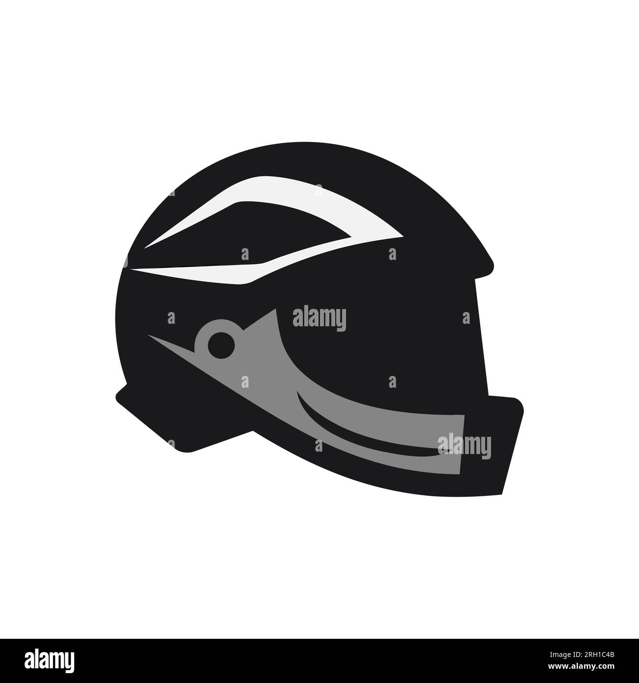 Motorcycle helmet. Cartoon design in flat style isolated on white ...