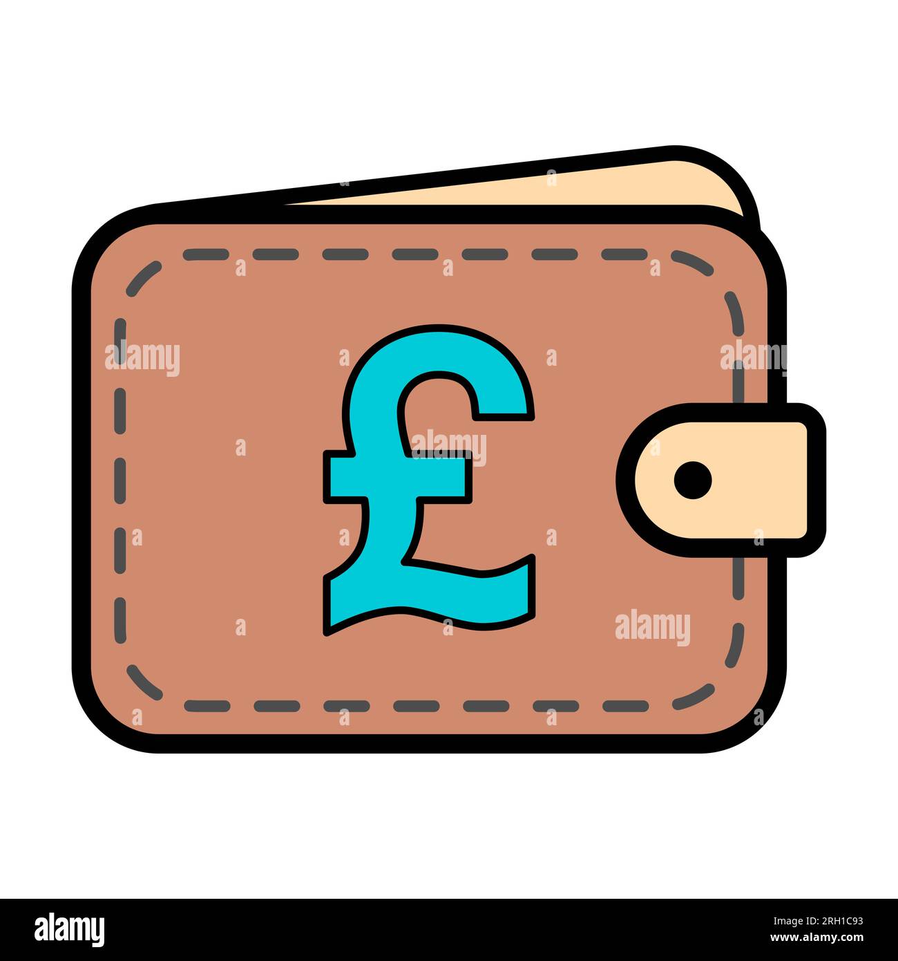 Wallet pound icon, finance flat symbol, economy deposit cash vector ...