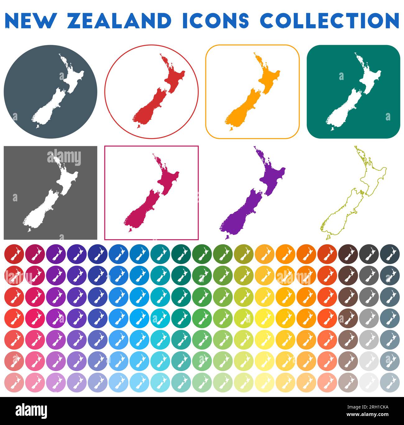 Map new zealand modern Cut Out Stock Images & Pictures - Alamy