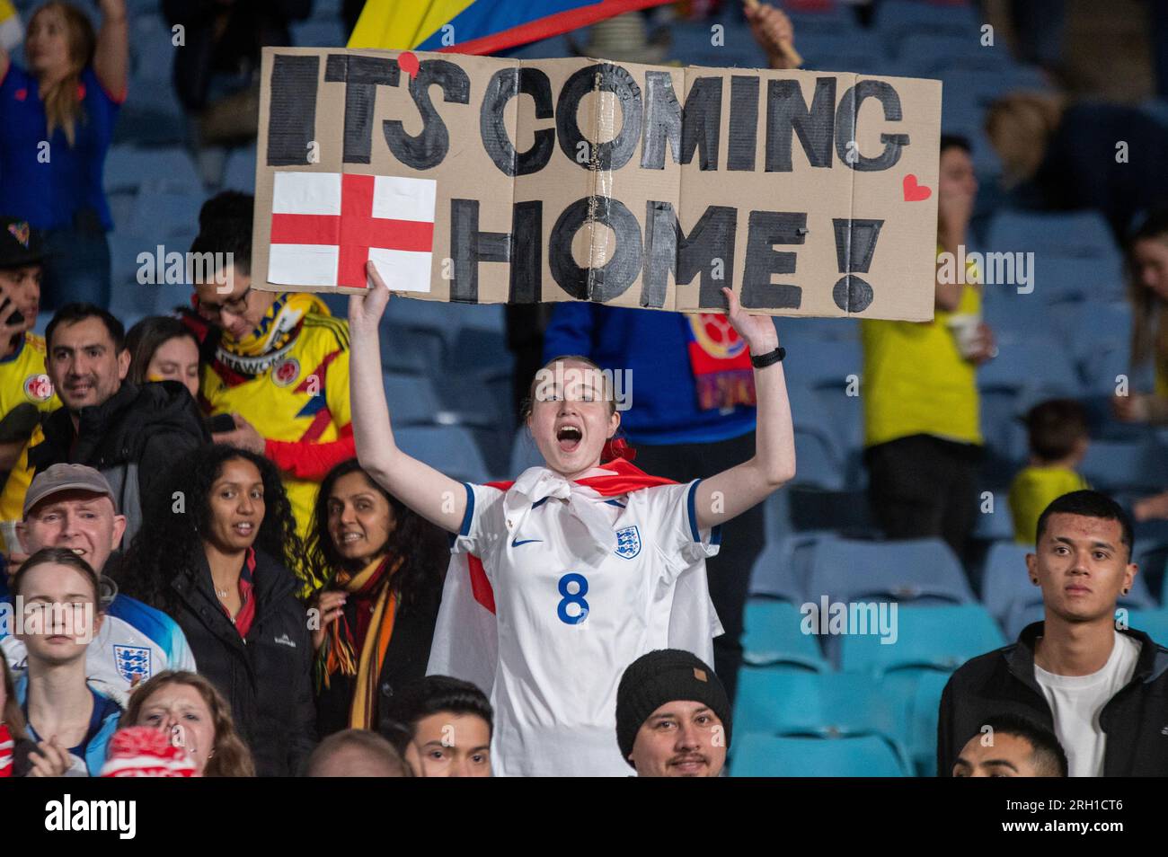 Melbourne, Australia. 13th Aug, 2023. Football fans durning the FIFA ...