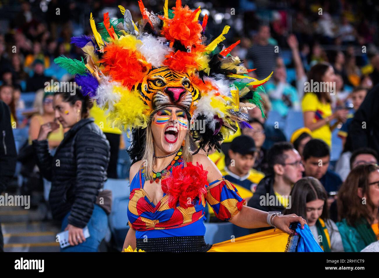 Melbourne, Australia. 13th Aug, 2023. Football fans durning the FIFA ...