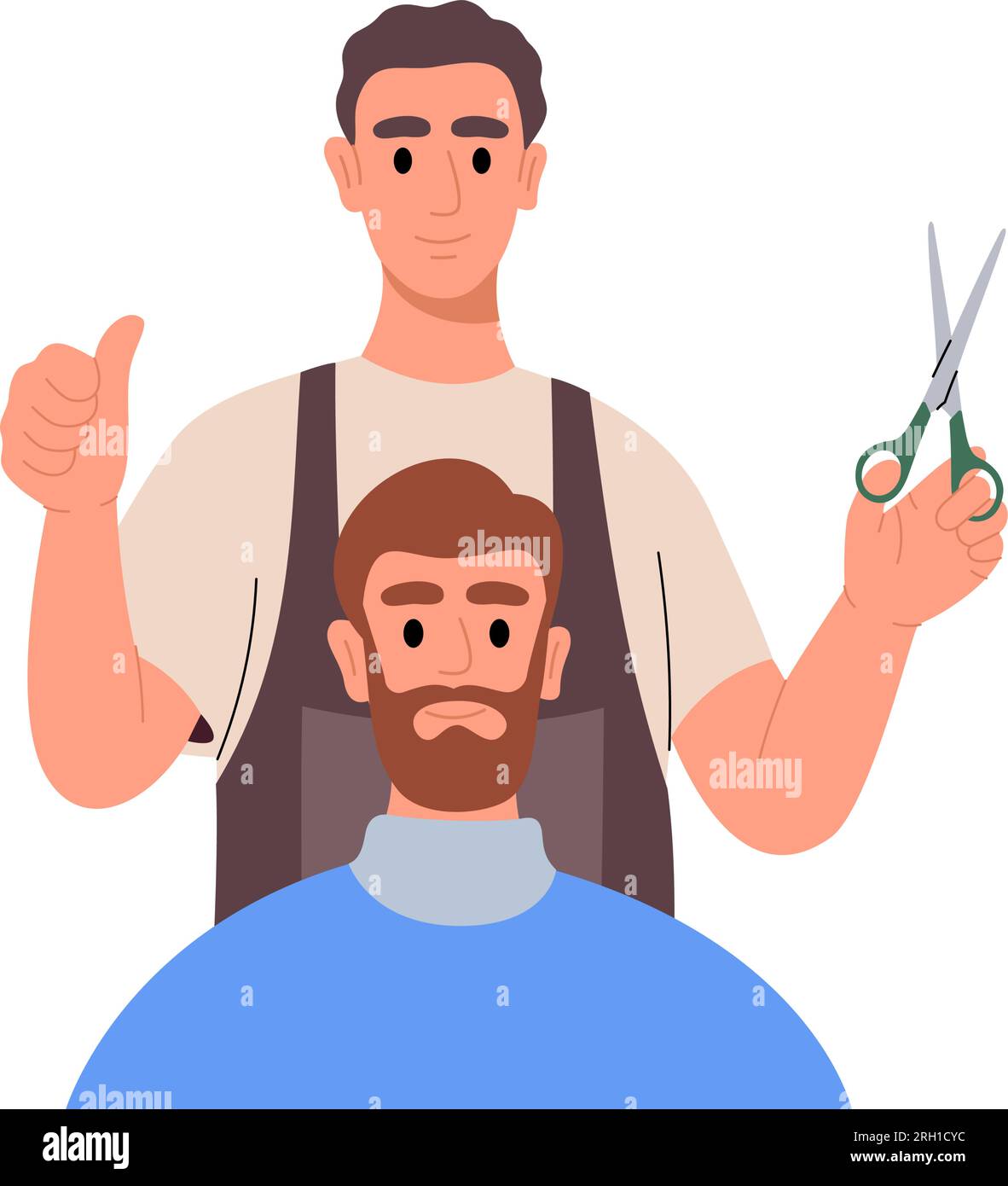 Barber Cutting Hair Silhouette