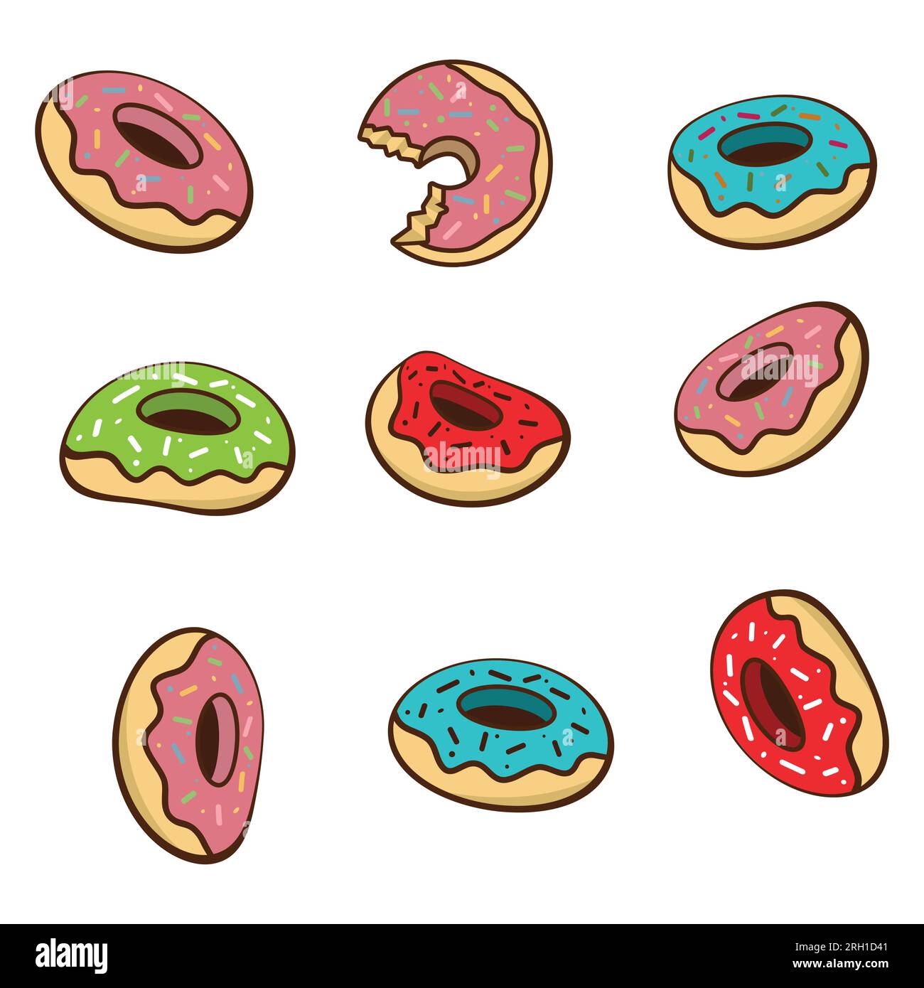 Donuts icons hi-res stock photography and images - Alamy