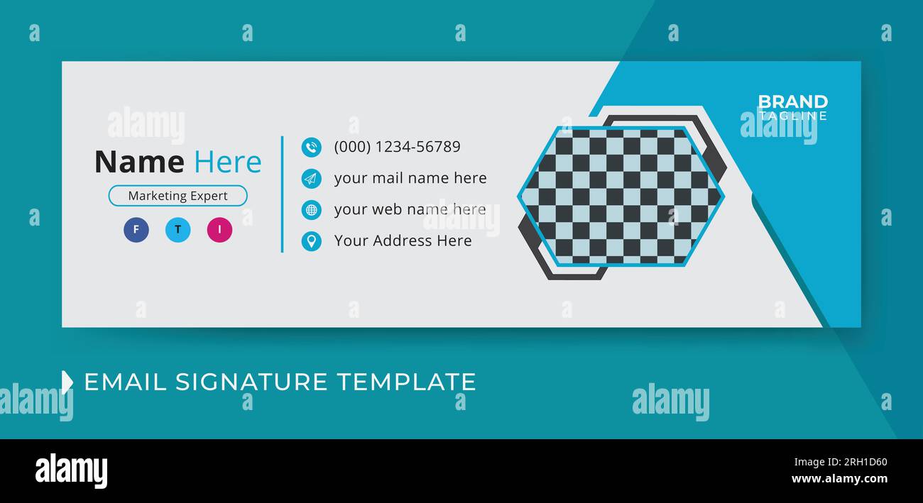 Corporate and business email signature template design with personal ...