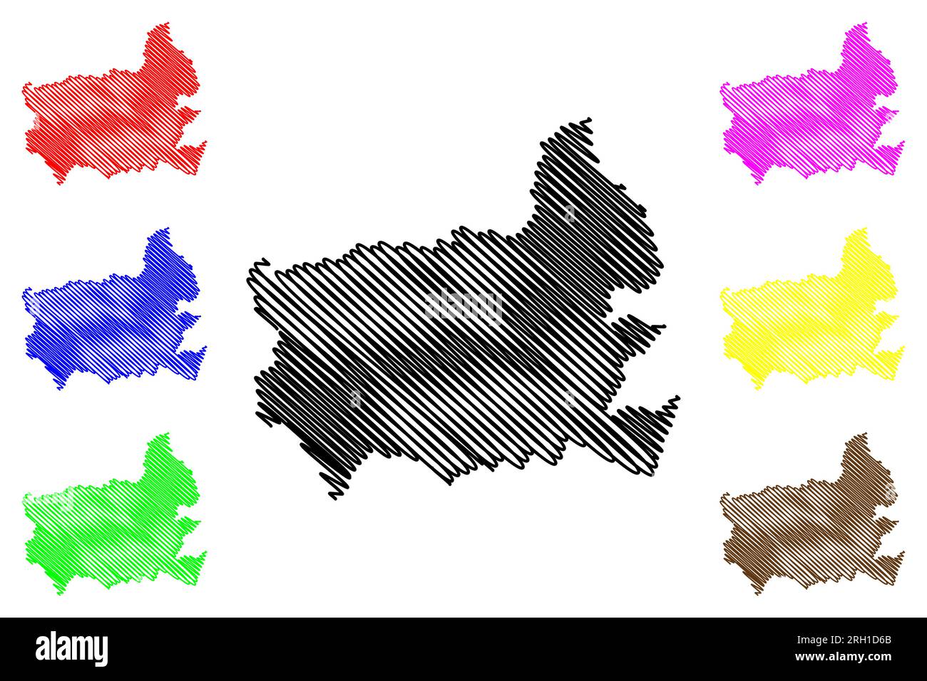 Vale of white horse silhouette map Cut Out Stock Images & Pictures - Alamy