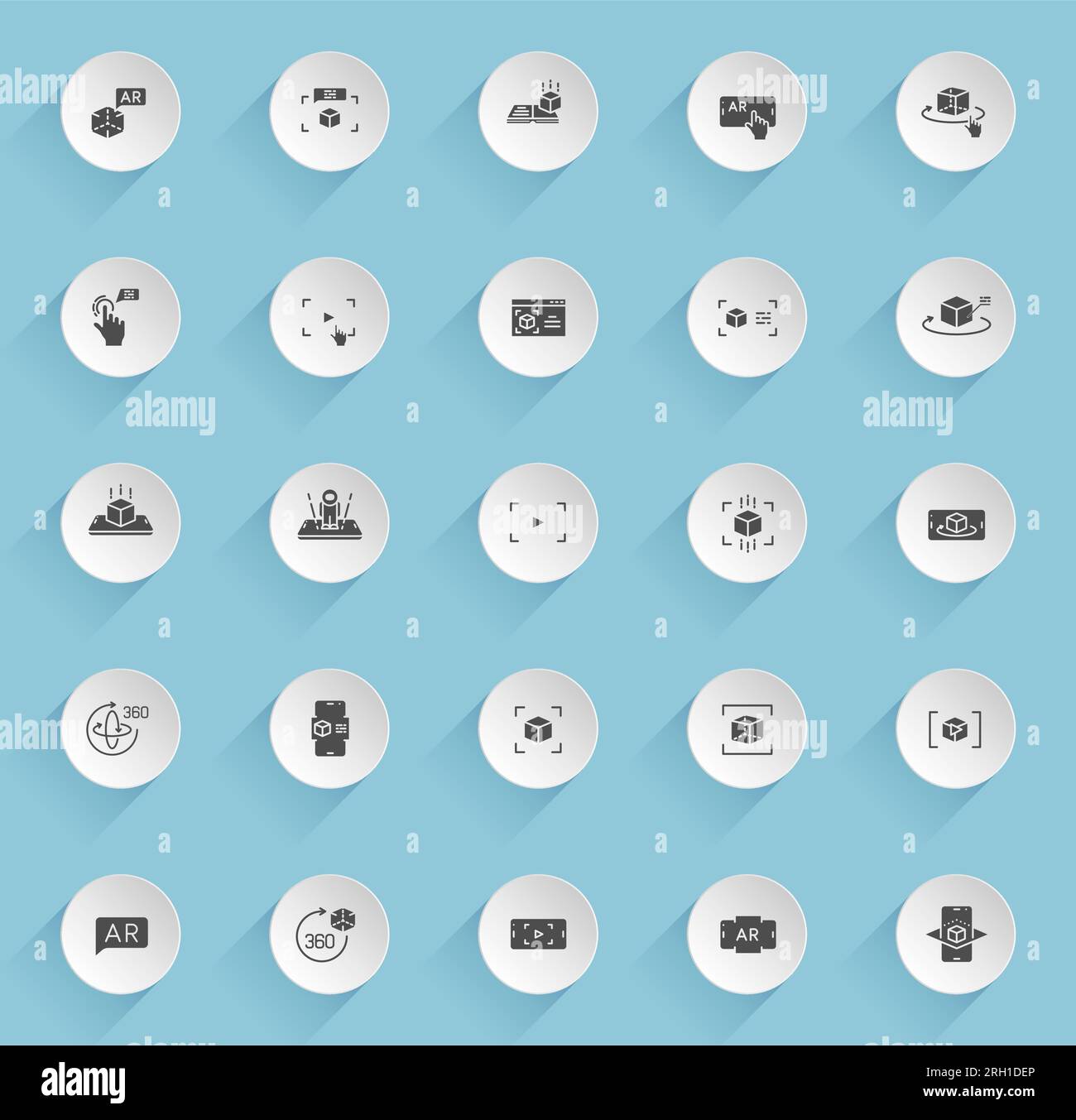 augmented reality vector icons Stock Vector Image & Art - Alamy