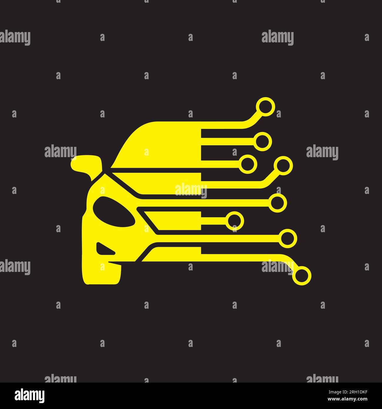 Car diagnostics tech logo. AI system in car. Modern Logotype. EPS 10 ...