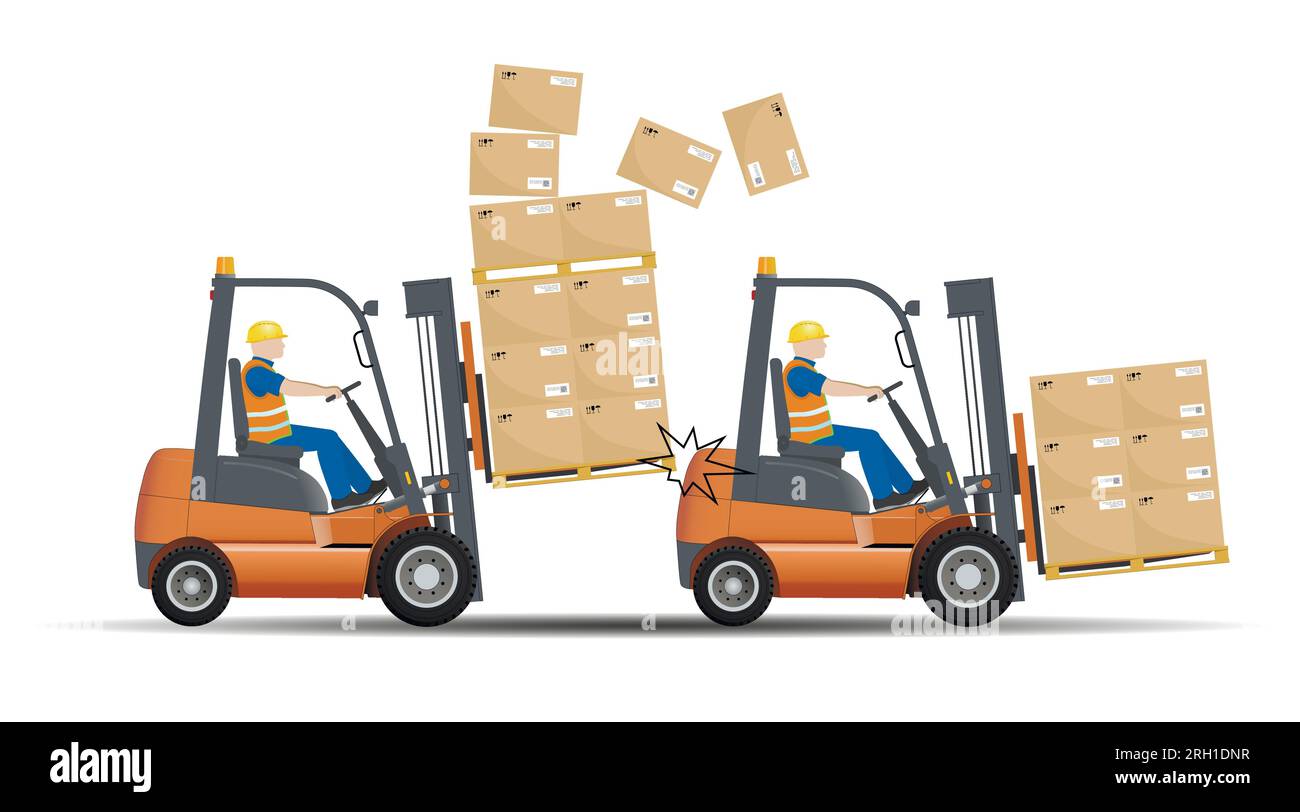 Dangers of working with a forklift. Keep your distance while working ...