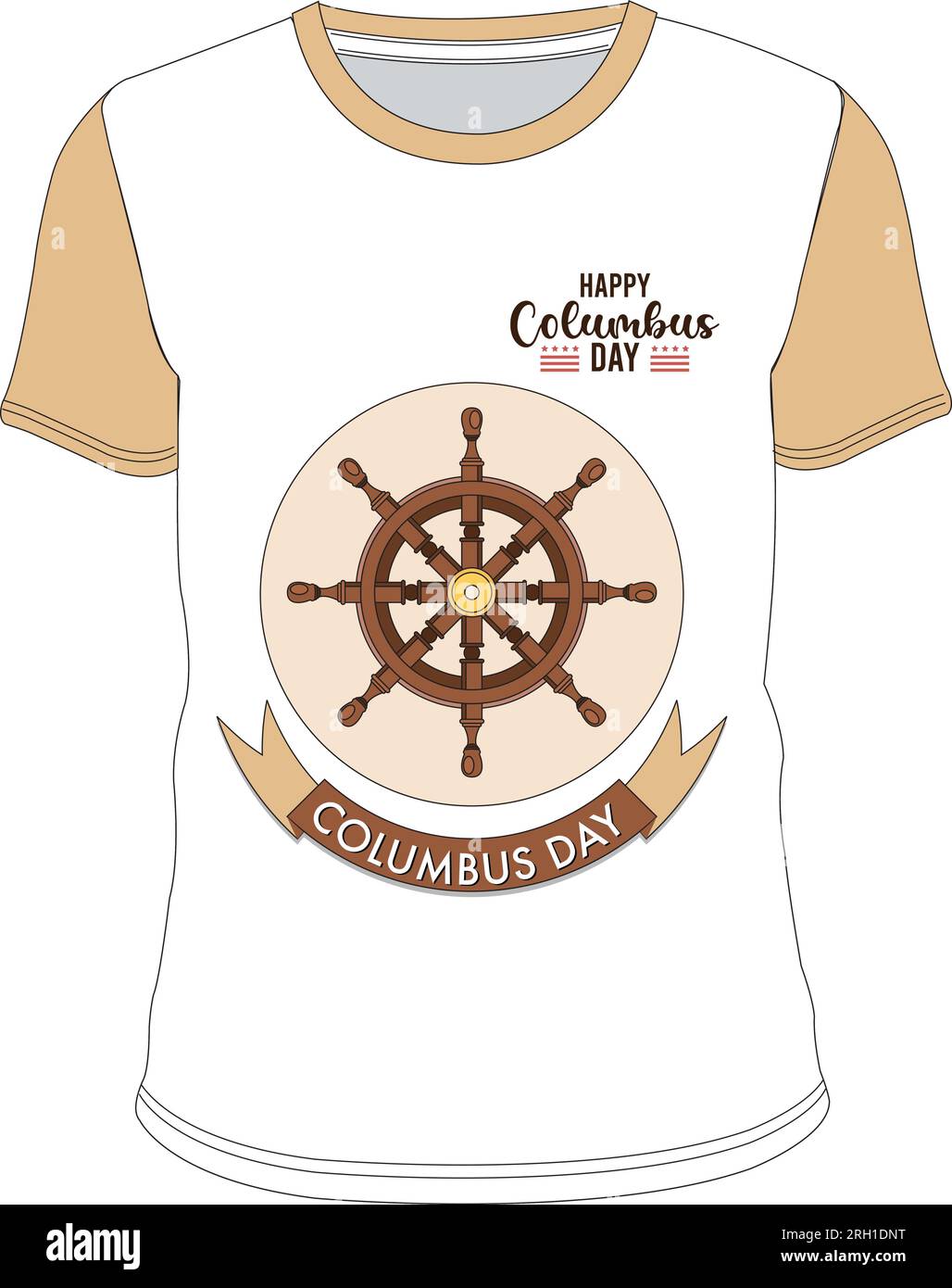 Happy Columbus Day Vintage T Shirt Design Stock Vector Image & Art - Alamy