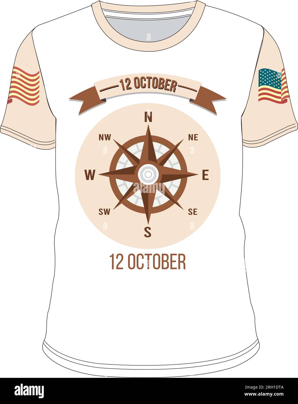 Happy Columbus Day Vintage T Shirt Design Stock Vector Image & Art - Alamy