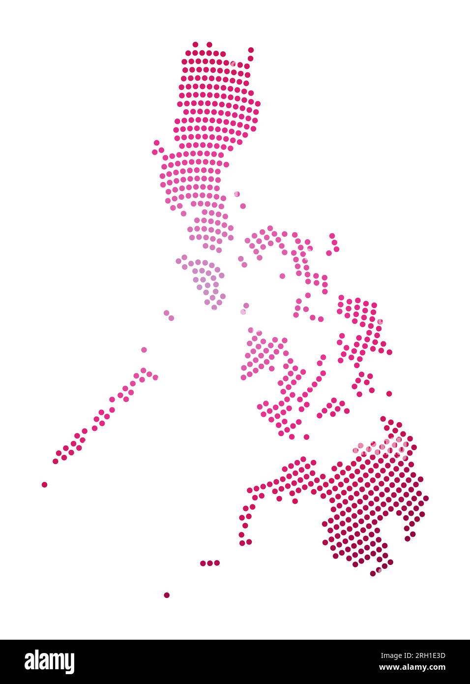 Philippines dotted map digital hi-res stock photography and images - Alamy