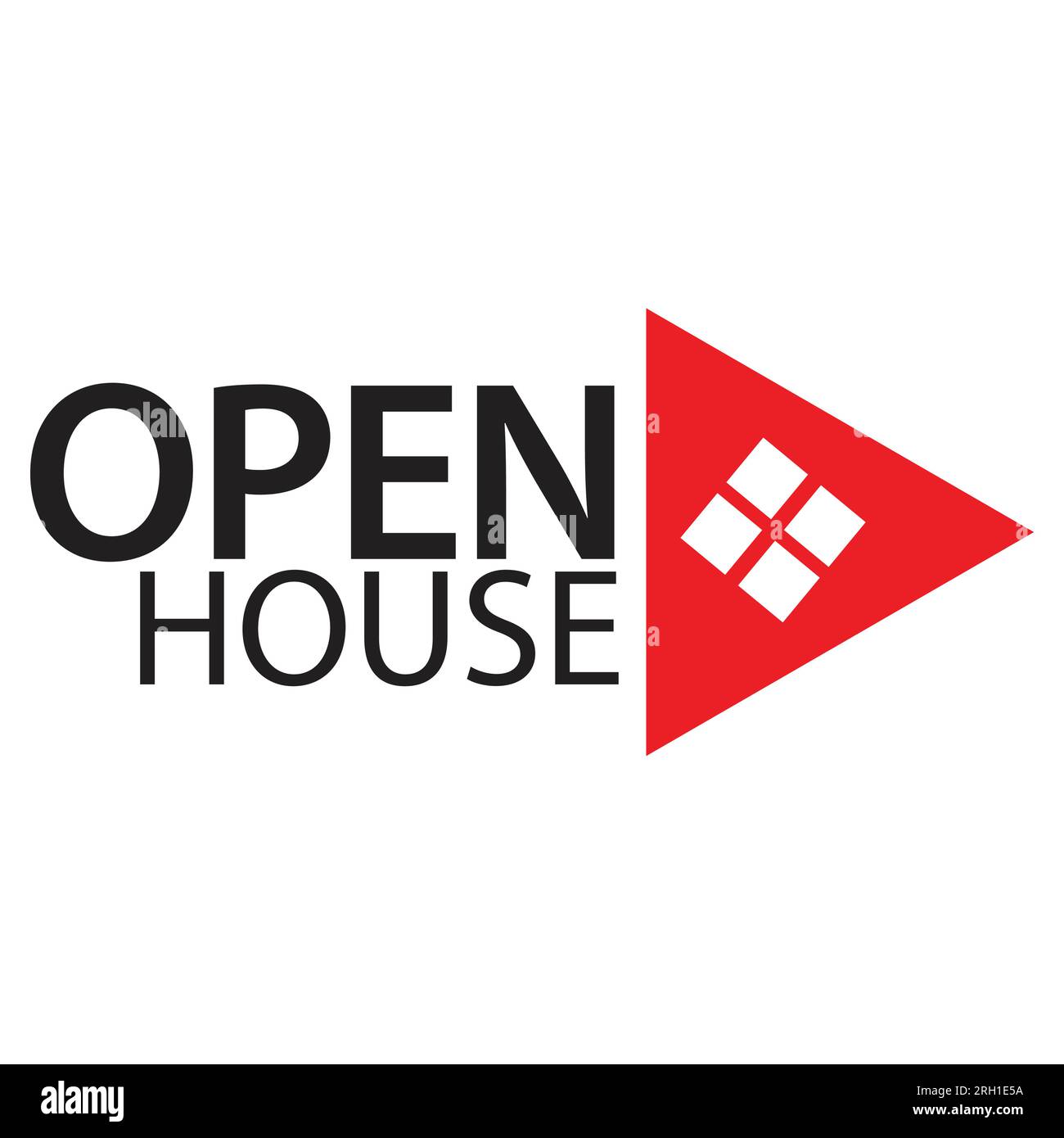 Open house icon vector with red arrow Stock Vector Image & Art - Alamy