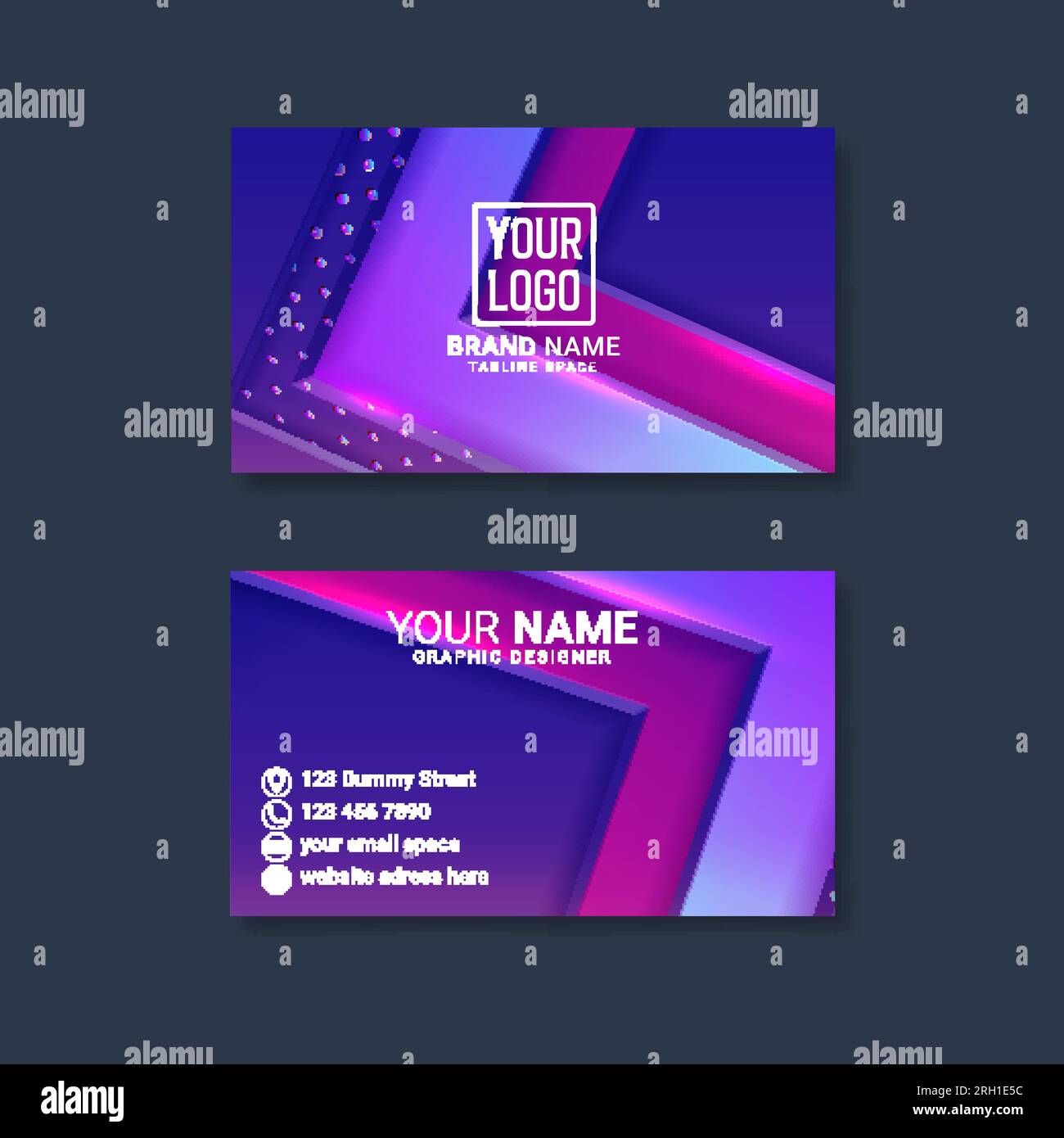 Modern business card template hi-res stock photography and images - Alamy