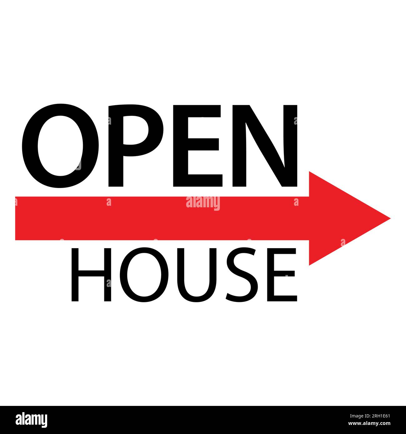 Red house arrow concept Stock Vector Images - Alamy