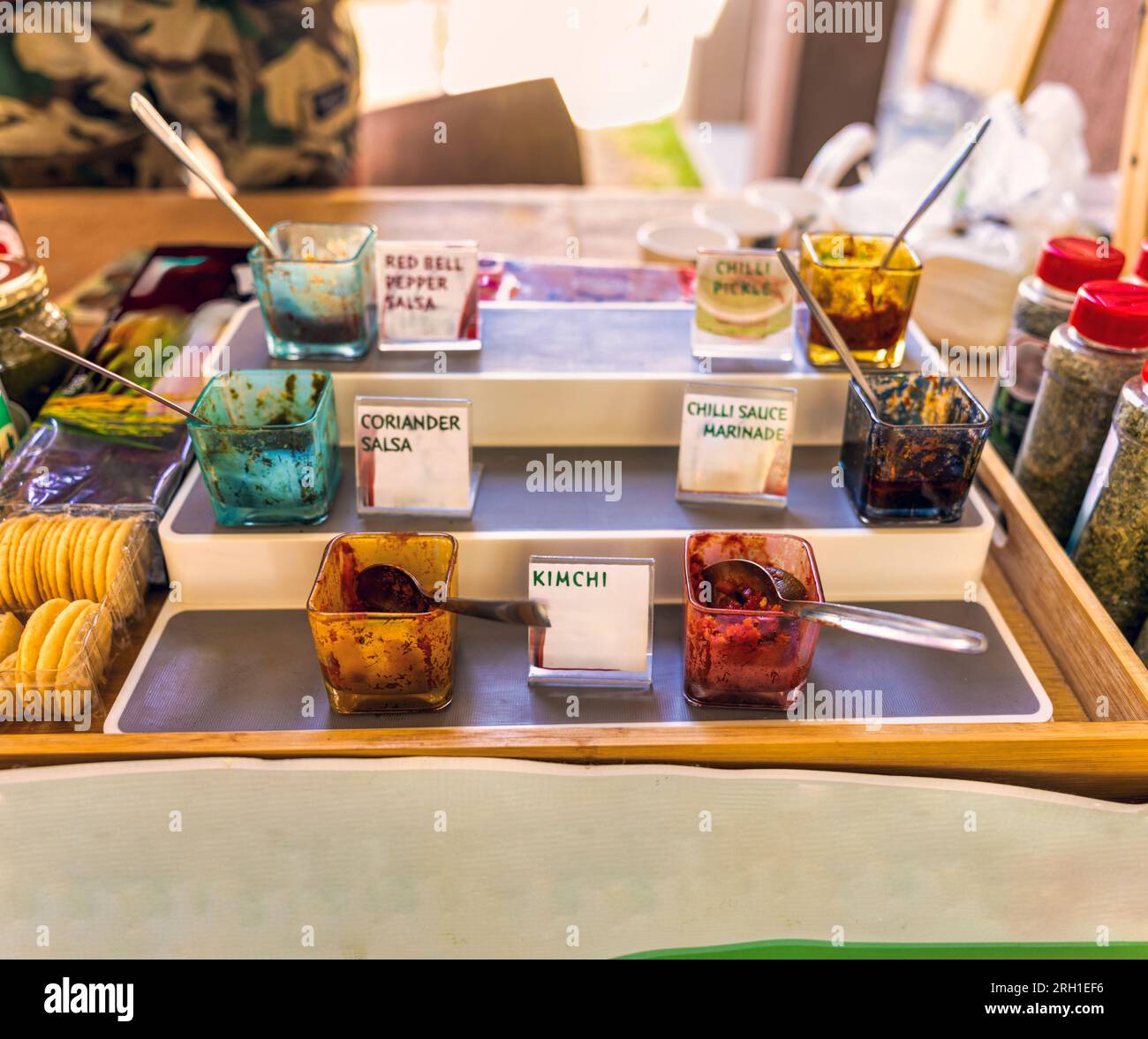 Food samples store hi-res stock photography and images - Alamy