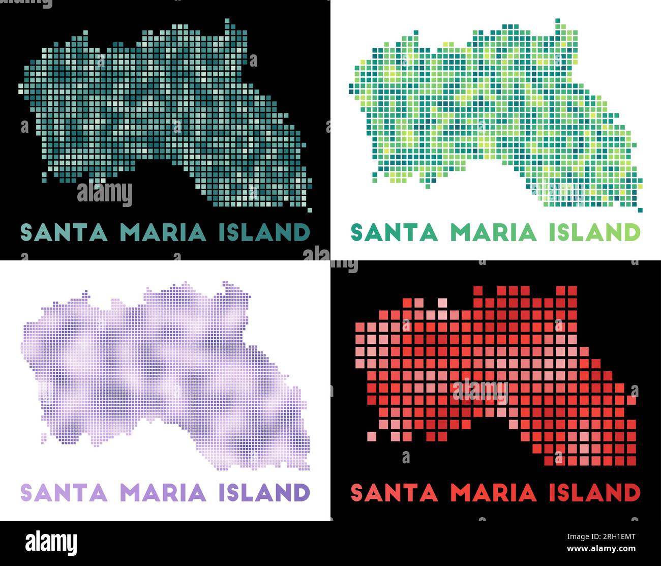 Santa Maria Island map. Collection of map of Santa Maria Island in ...