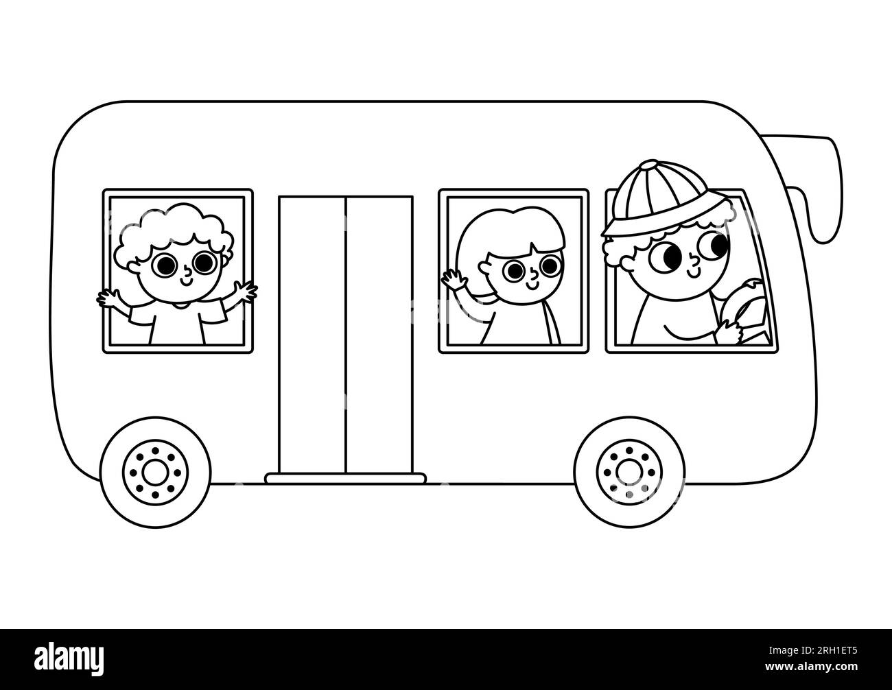 Bus Driver Clipart Black And White Bus Driver Drawing Black And White