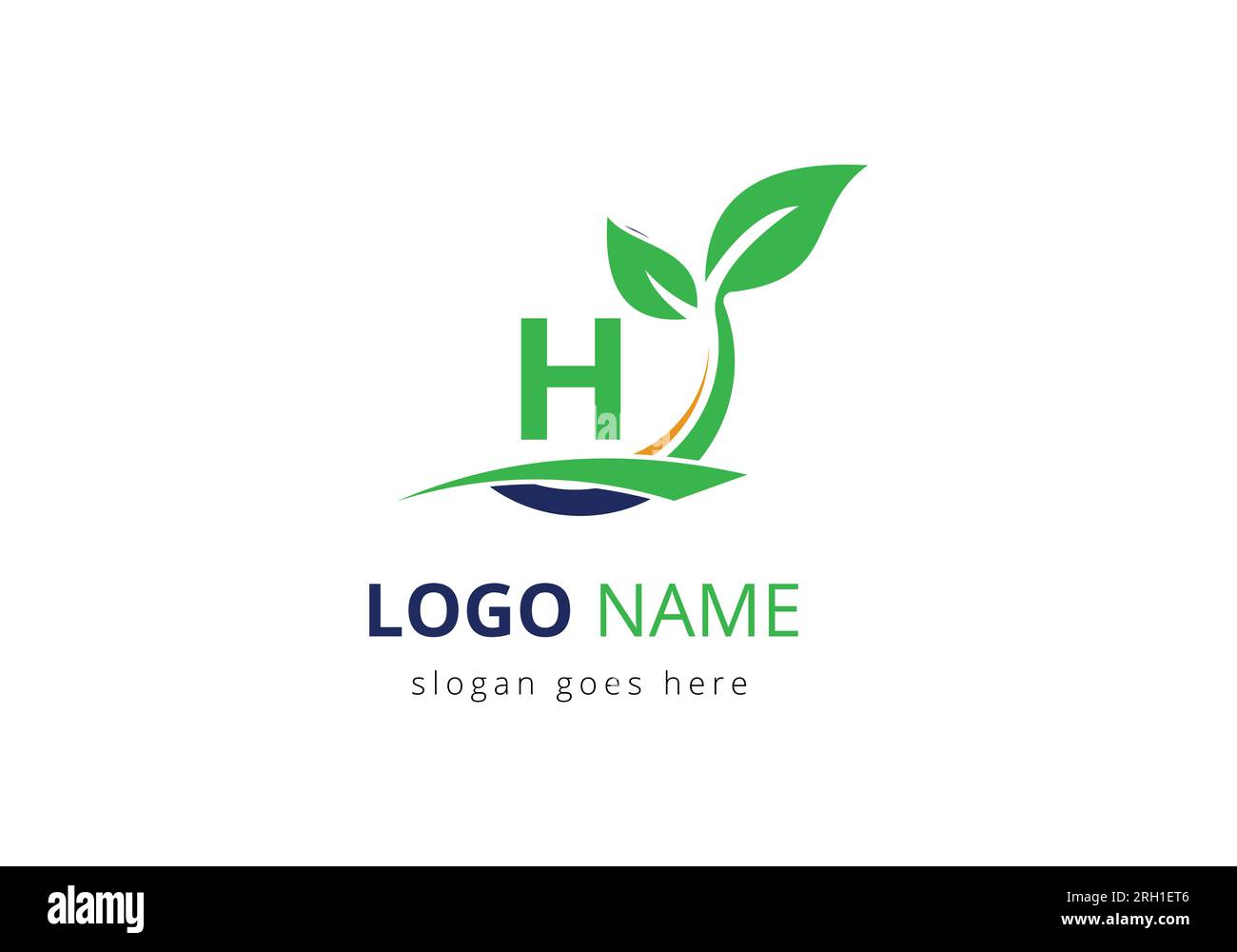 H food logo Stock Vector Images - Alamy