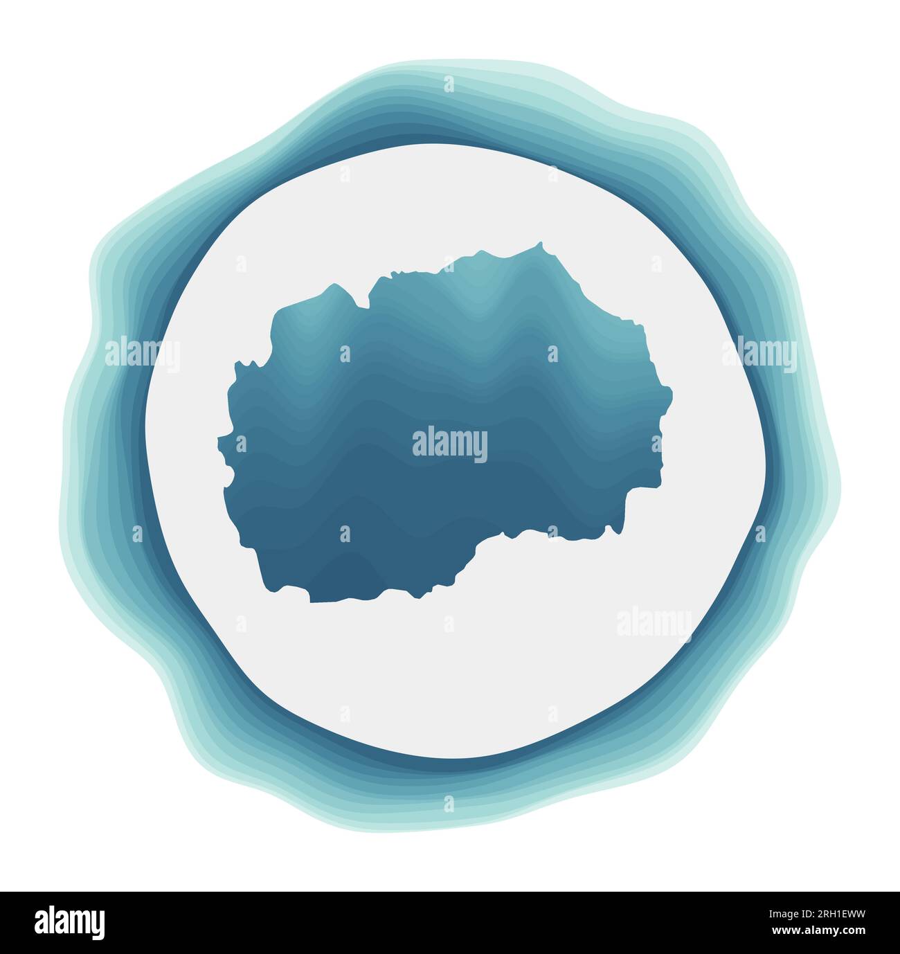 Macedonia logo. Badge of the country. Layered circular sign around ...