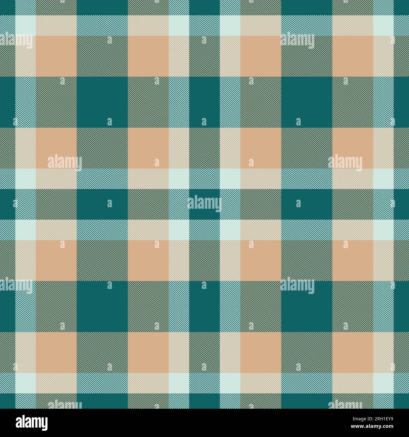 Plaid seamless pattern in green. Check fabric texture. Vector textile ...