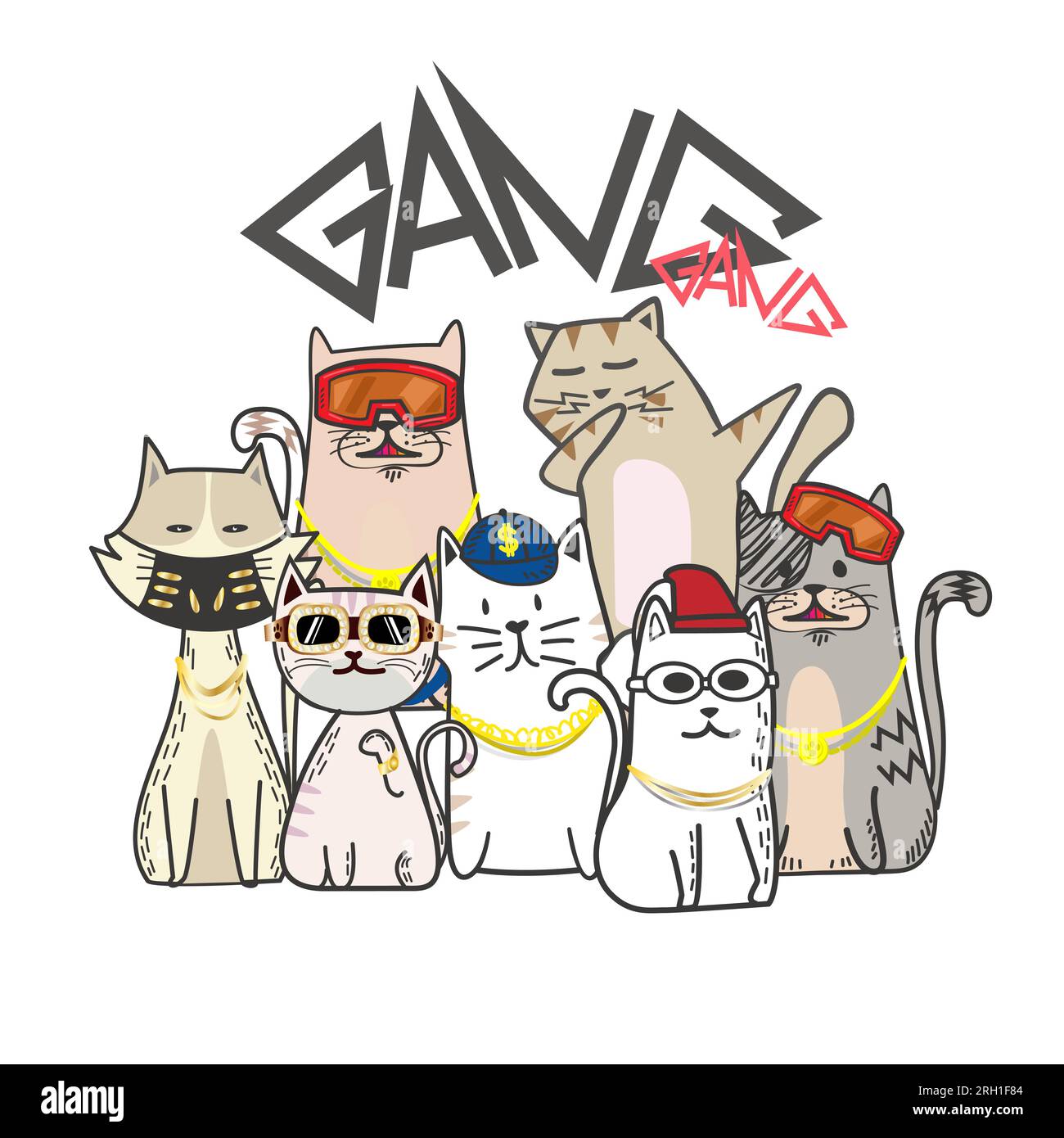 Cute gang Stock Vector Images - Alamy