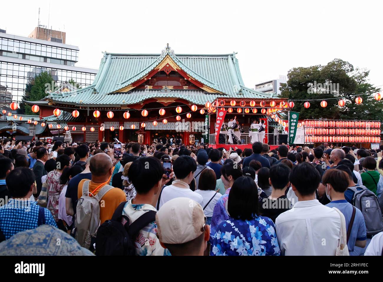 Tokyo, Japan. 12th Aug, 2023. Dancers dressing in yukata (casual kimono ...