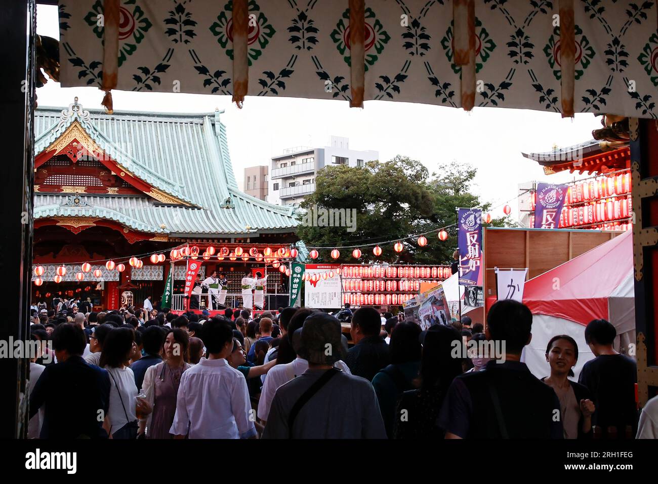 Tokyo, Japan. 12th Aug, 2023. Dancers dressing in yukata (casual kimono ...