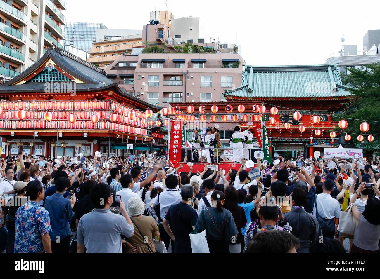 Tokyo, Japan. 12th Aug, 2023. Dancers dressing in yukata (casual kimono ...