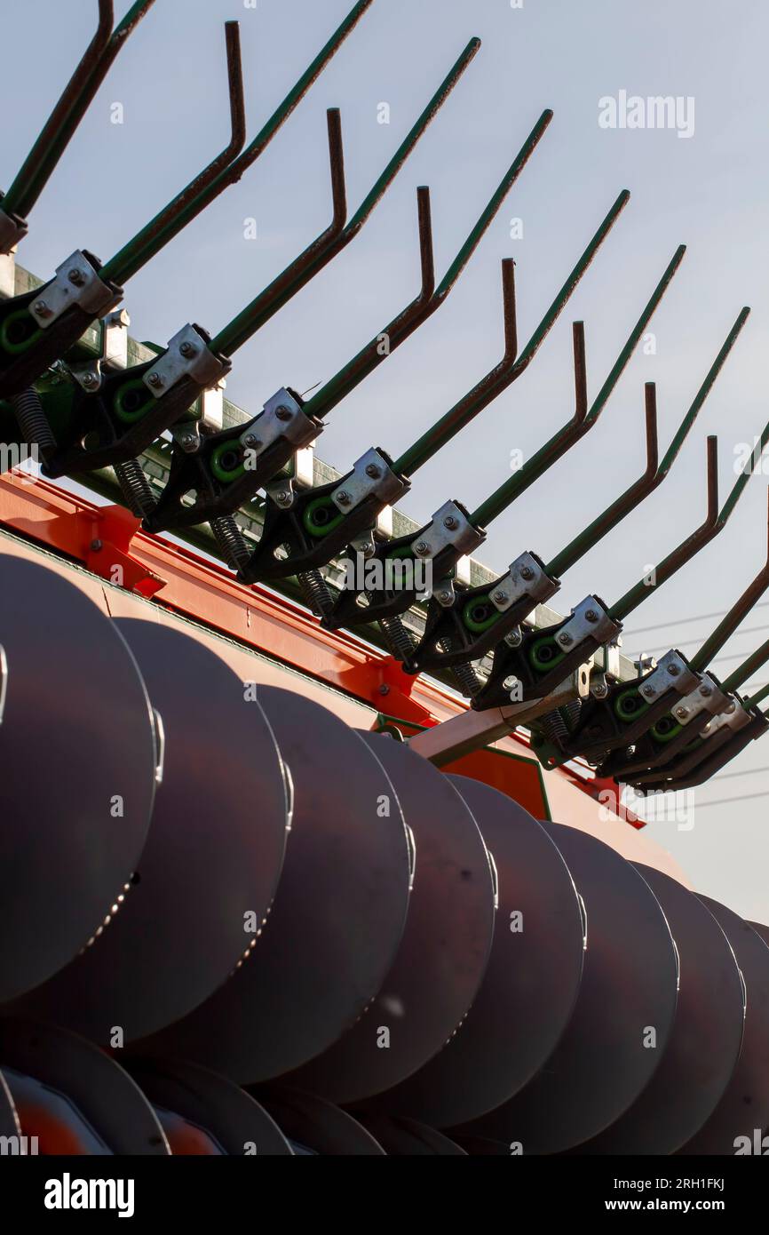 part of a metal header for a combine harvester for harvesting cereals ...