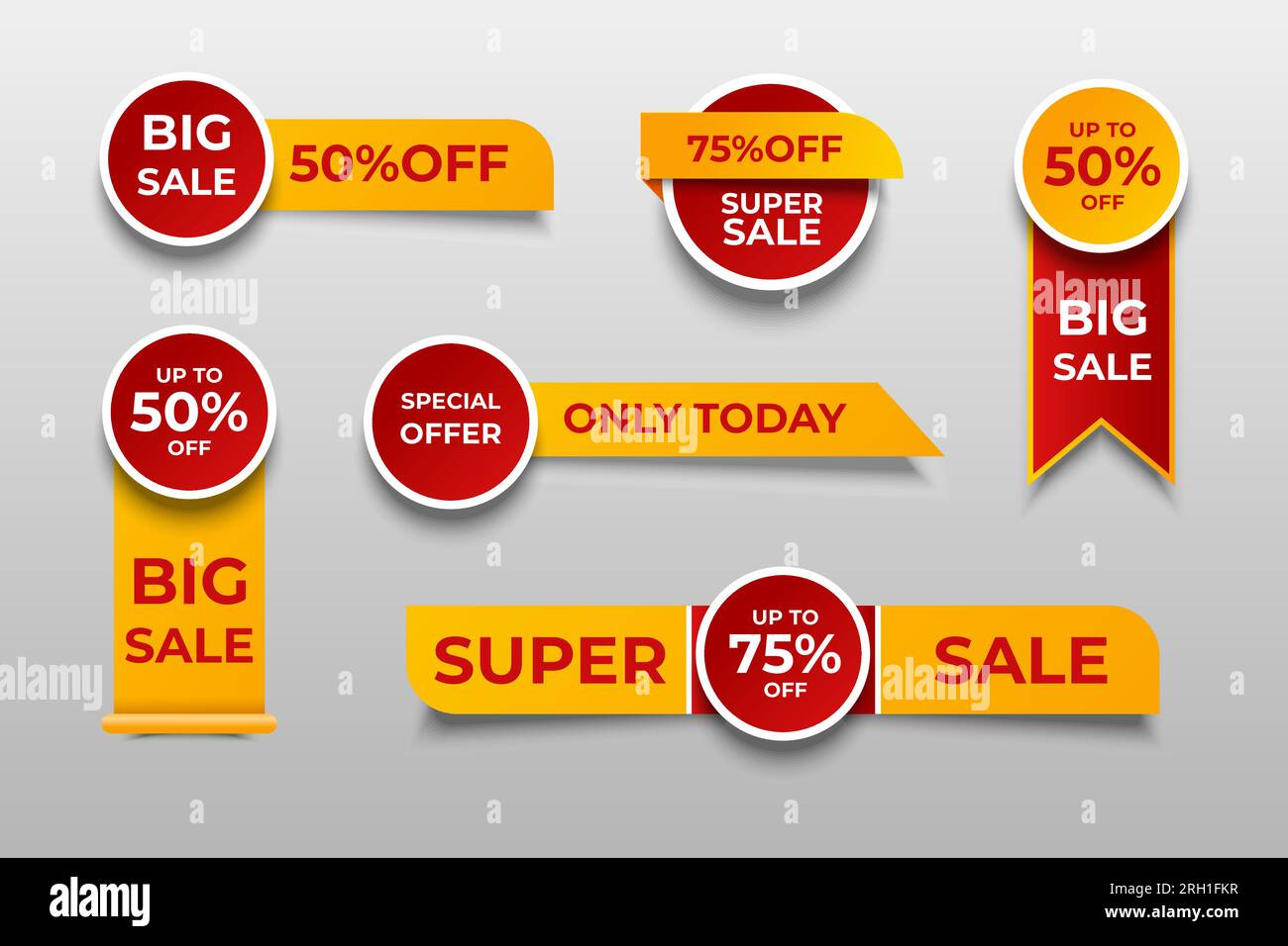Set of banner elements hi-res stock photography and images - Alamy