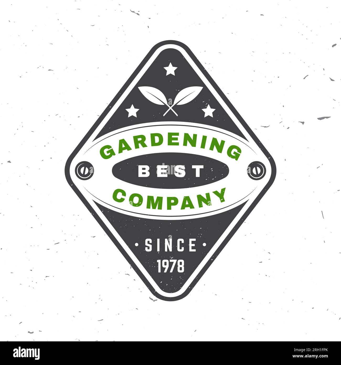 Gardening company emblem, label, badge, logo. Vector illustration. For ...