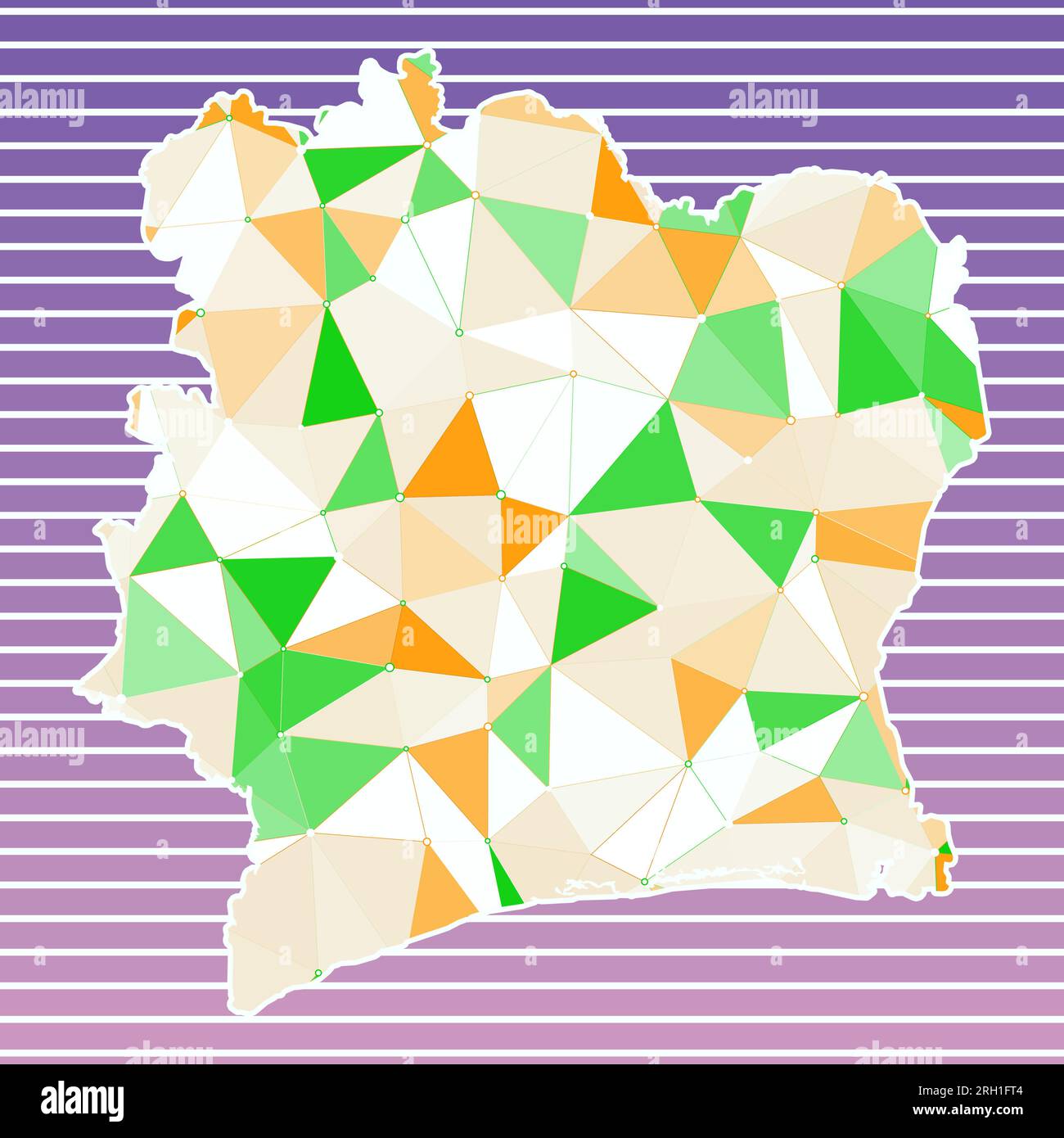Ivory Coast vector illustration. Ivory Coast design on gradient stripes ...