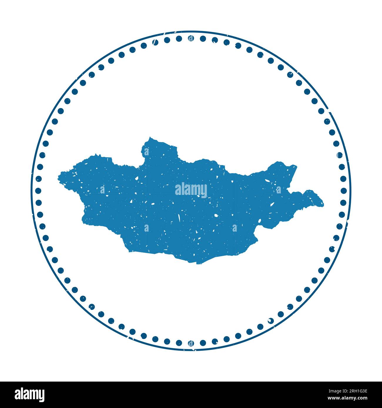 Mongolia sticker. Travel rubber stamp with map of country, vector ...