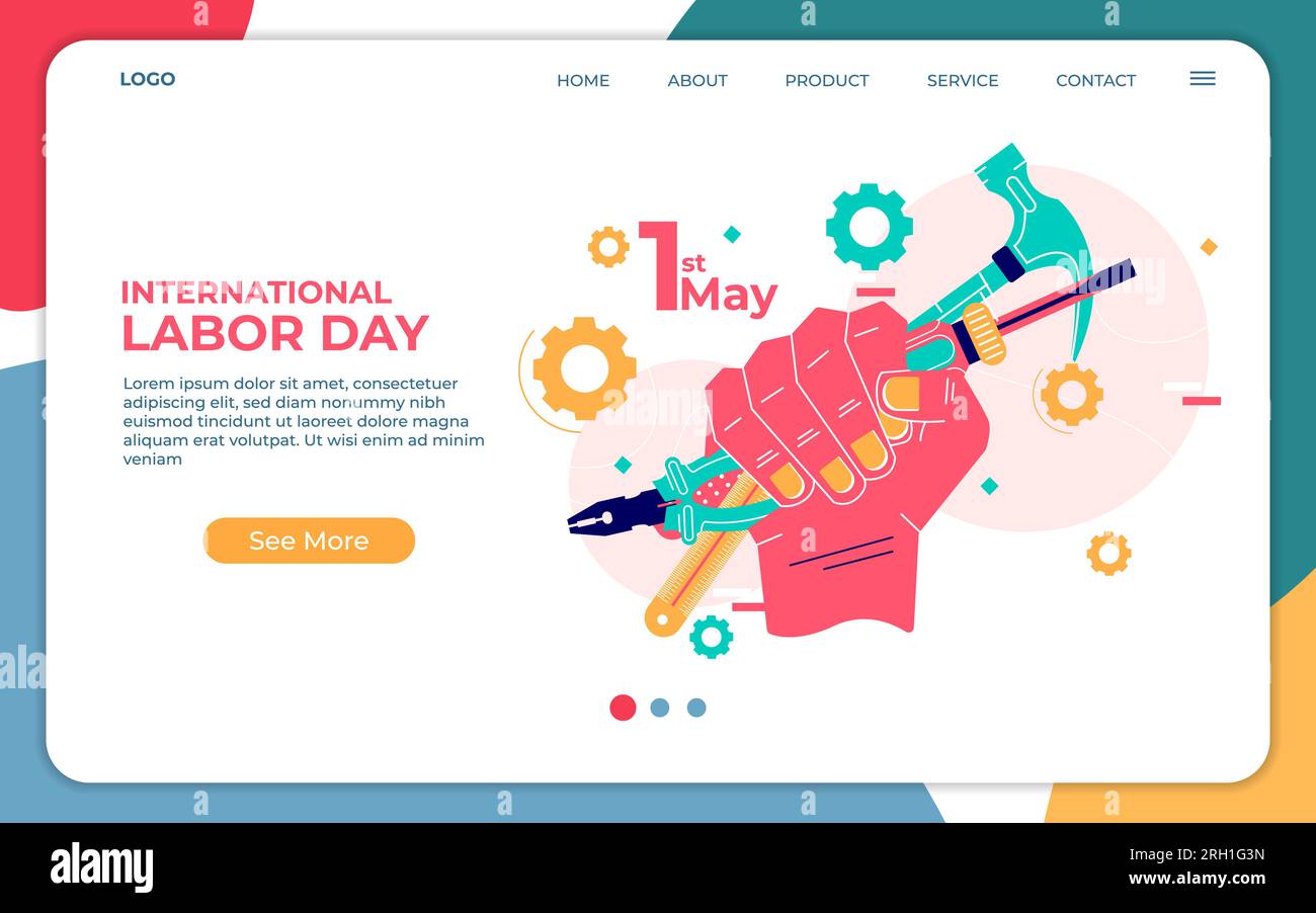 Vector illustration of a background for Happy Labor Day Stock Vector Image & Art - Alamy